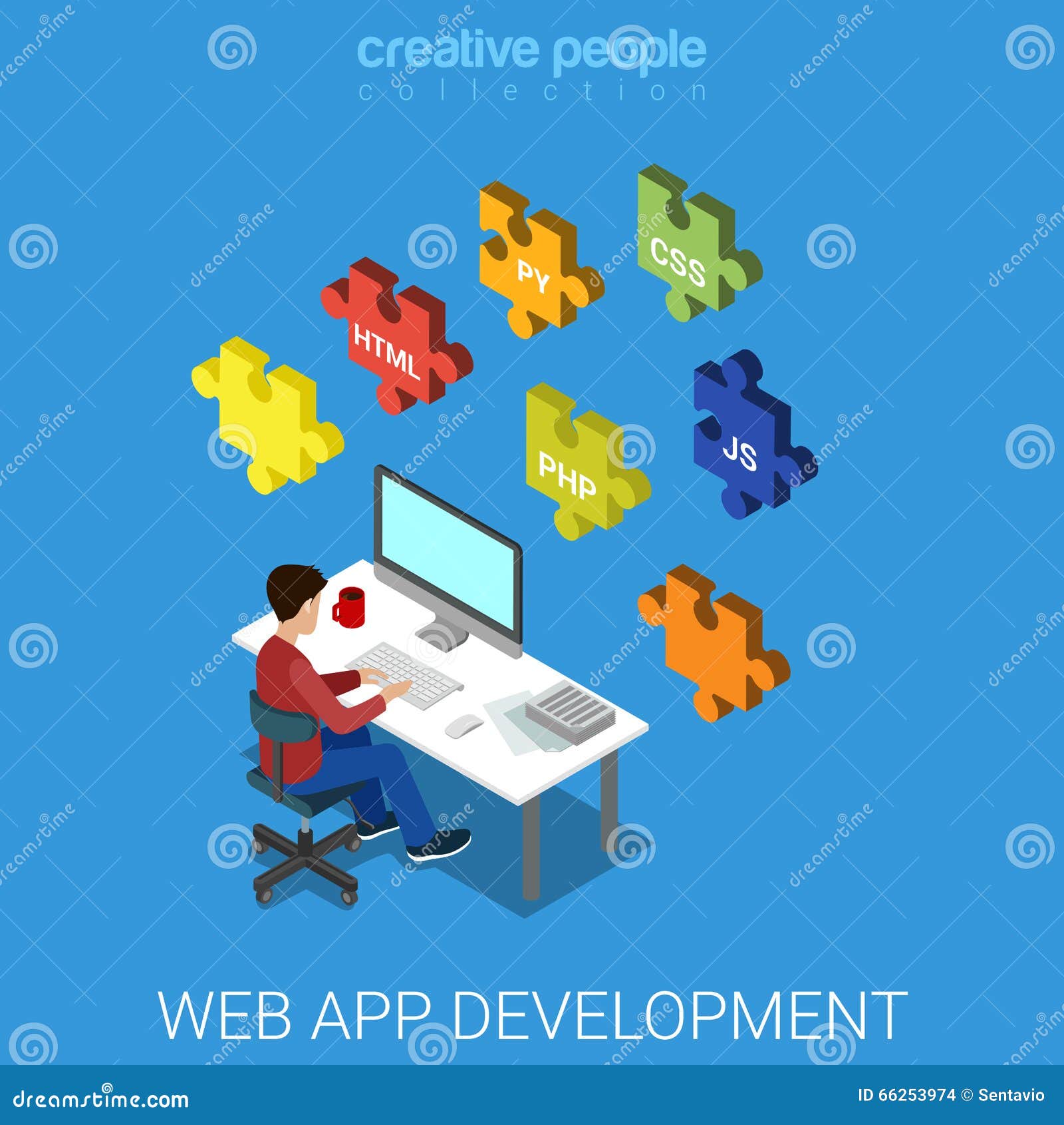 De Software-ontwikkelingcode Van De Webtoepassing Programmeringsvector ...