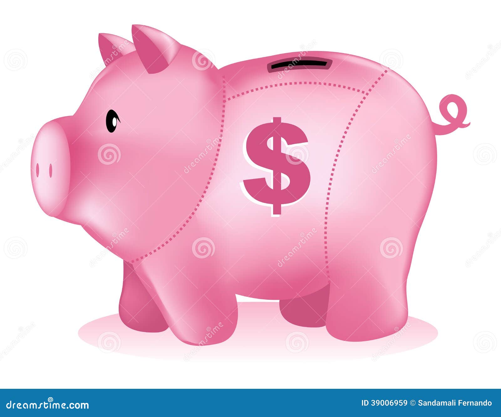 De Spaarpot Van Het Spaarvarken Vector Illustratie - Illustration of ...