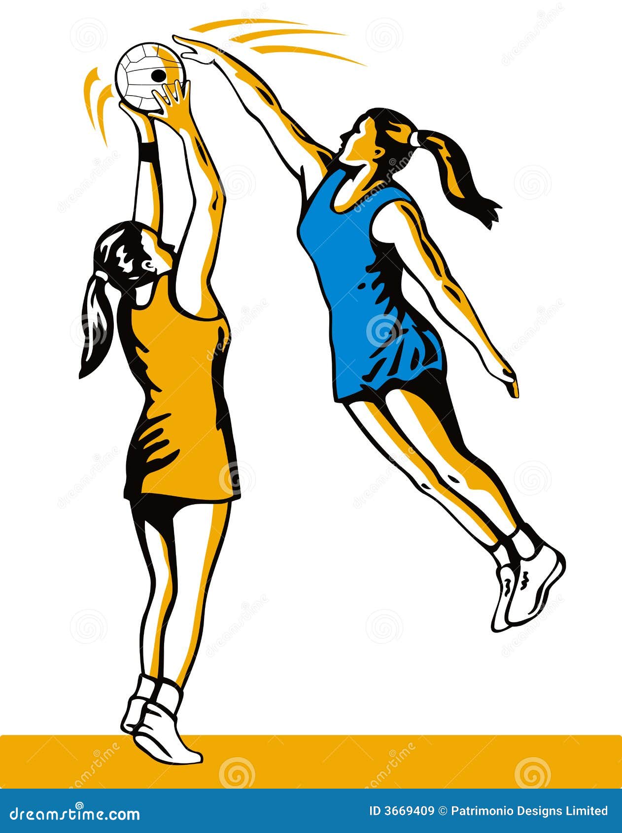 De Speler Die Van Het Netball Sh Blokkeert Vector Illustratie ...