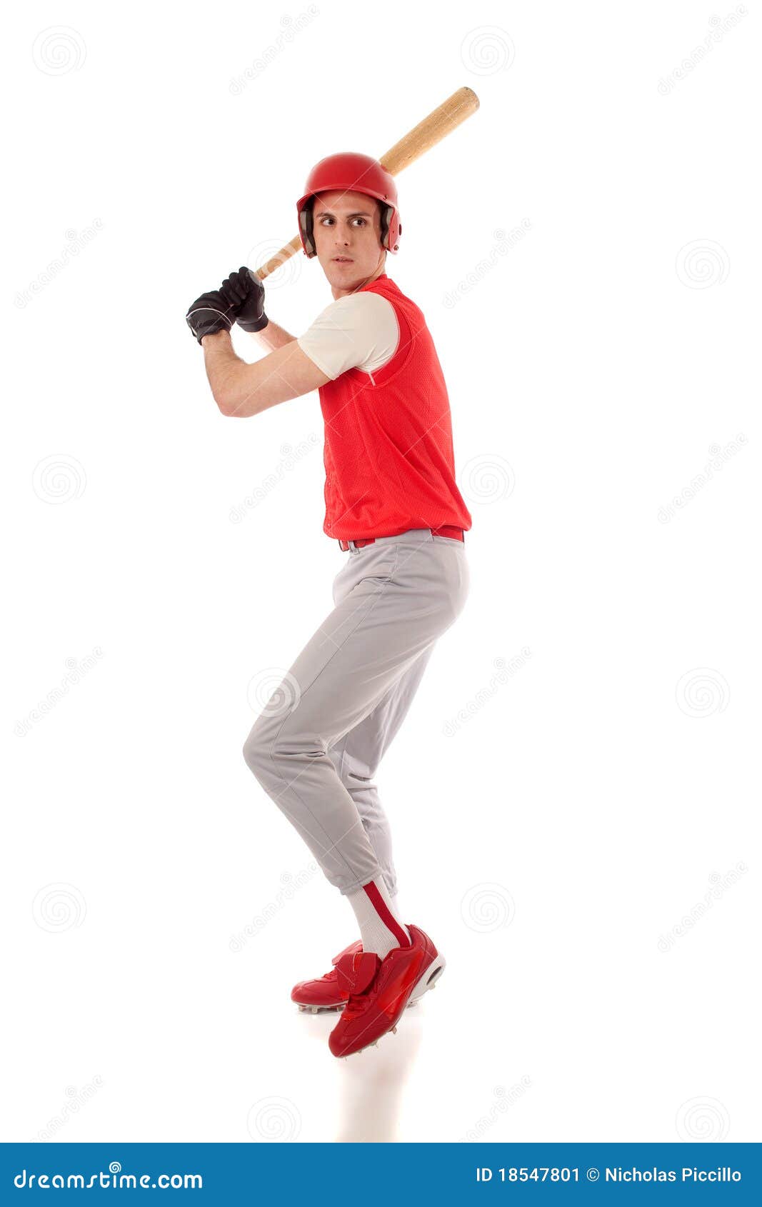 De Speler van het honkbal stock afbeelding. Image of atleet - 18547801