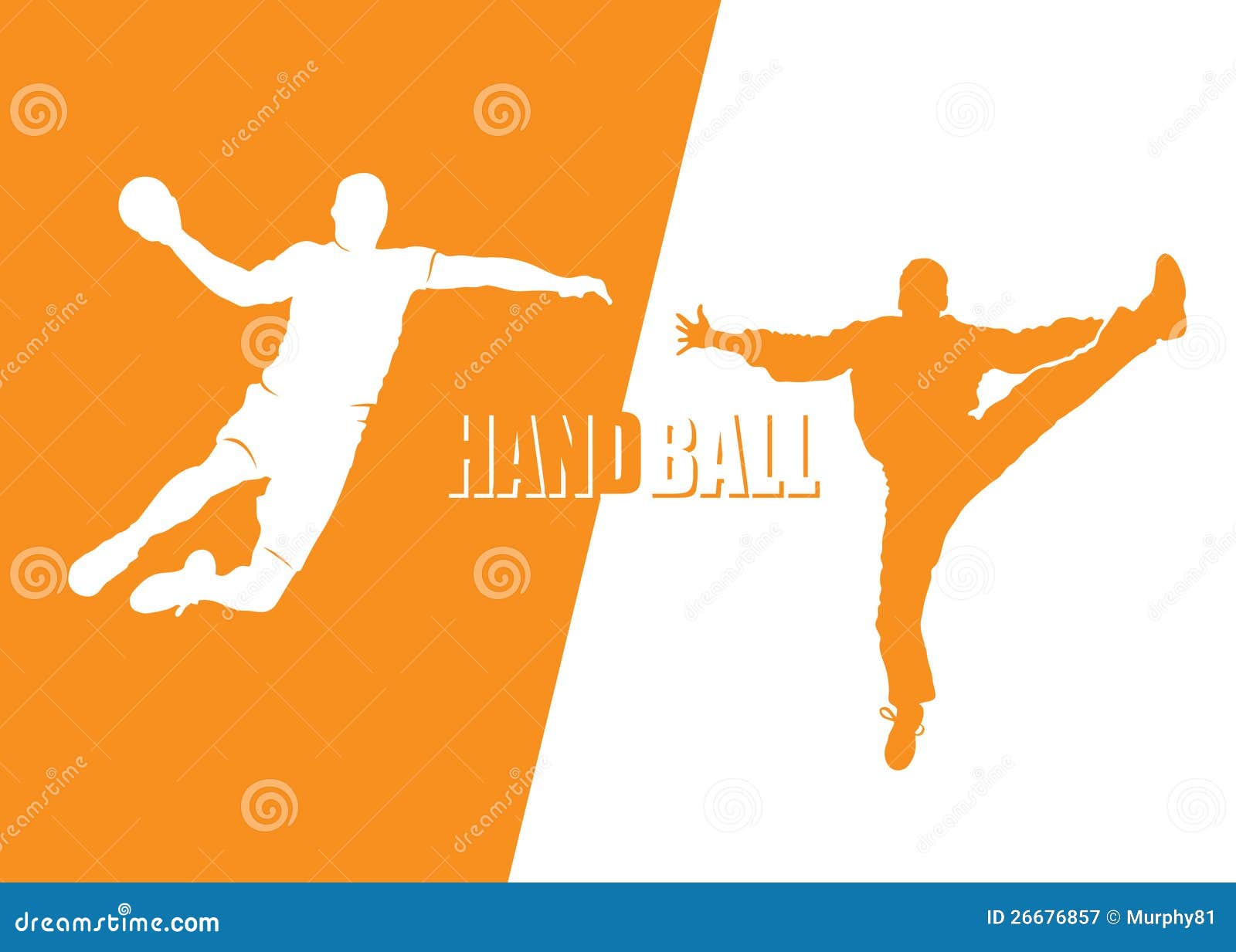 De spelers van het handbal vector illustratie. Illustration of atleet ...