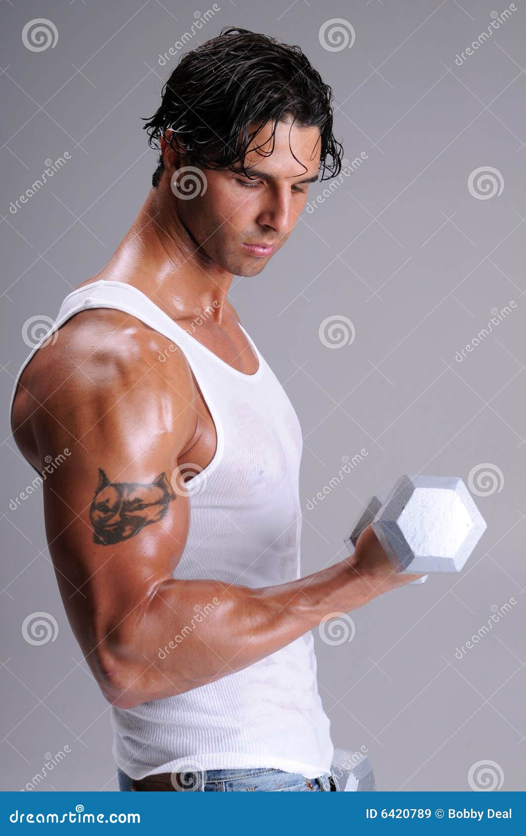 De Spier Training Van De Mens Stock Afbeelding - Image of slechts ...