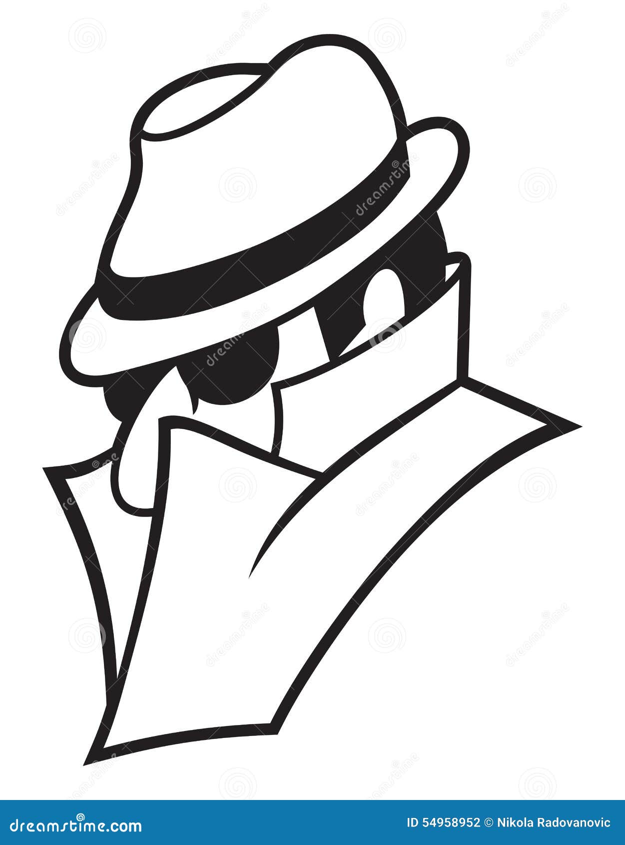 De spion vector illustratie. Illustration of zonnebril - 54958952