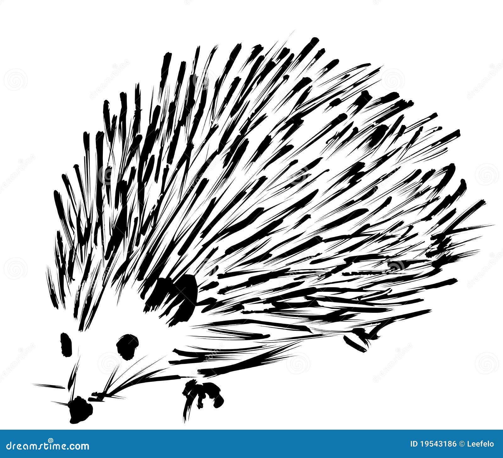 De Spontane Schets Van De Egel Stock Illustratie - Illustration of leuk ...