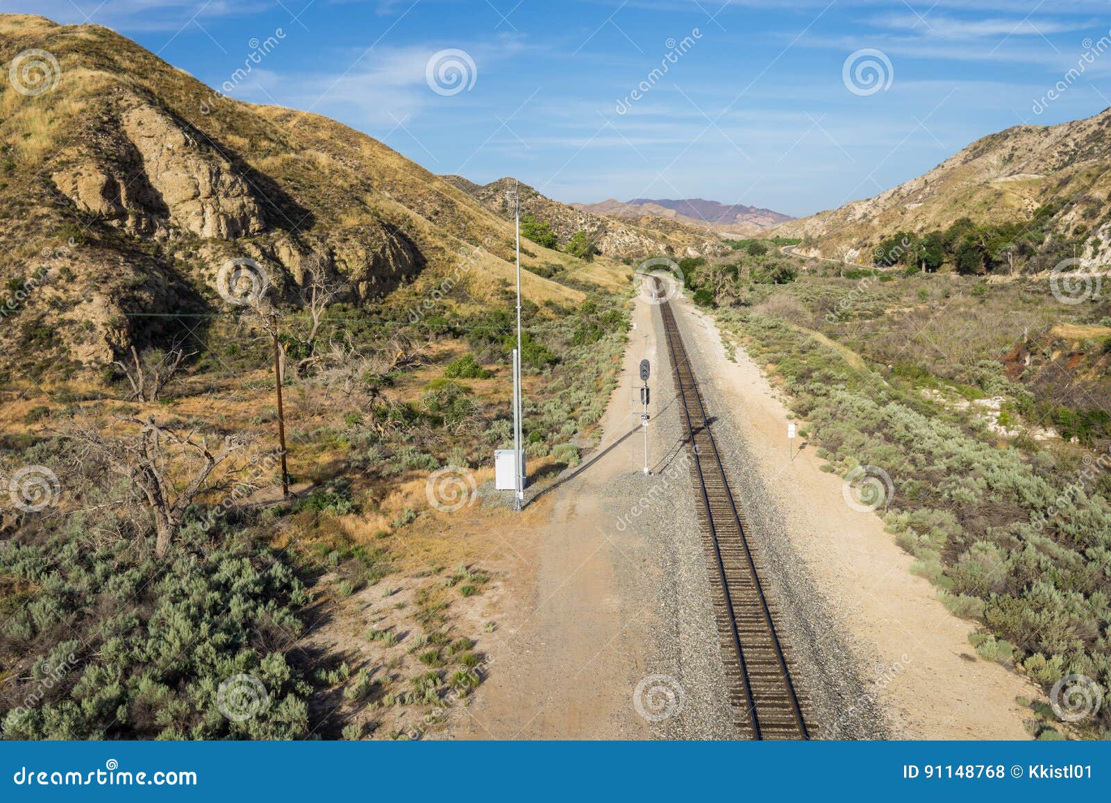 De Spoorwegspoor Van De Mojavewoestijn Stock Foto - Image of mexico ...