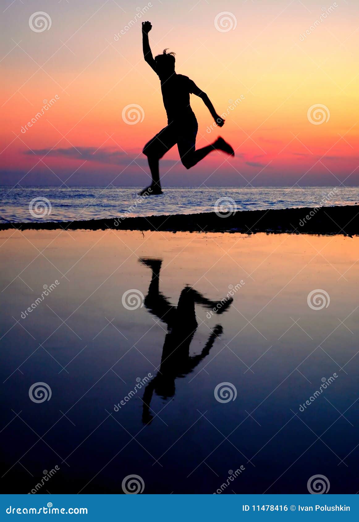 De Springende Mensen Van Het Silhouet Stock Foto - Image of achtergrond ...