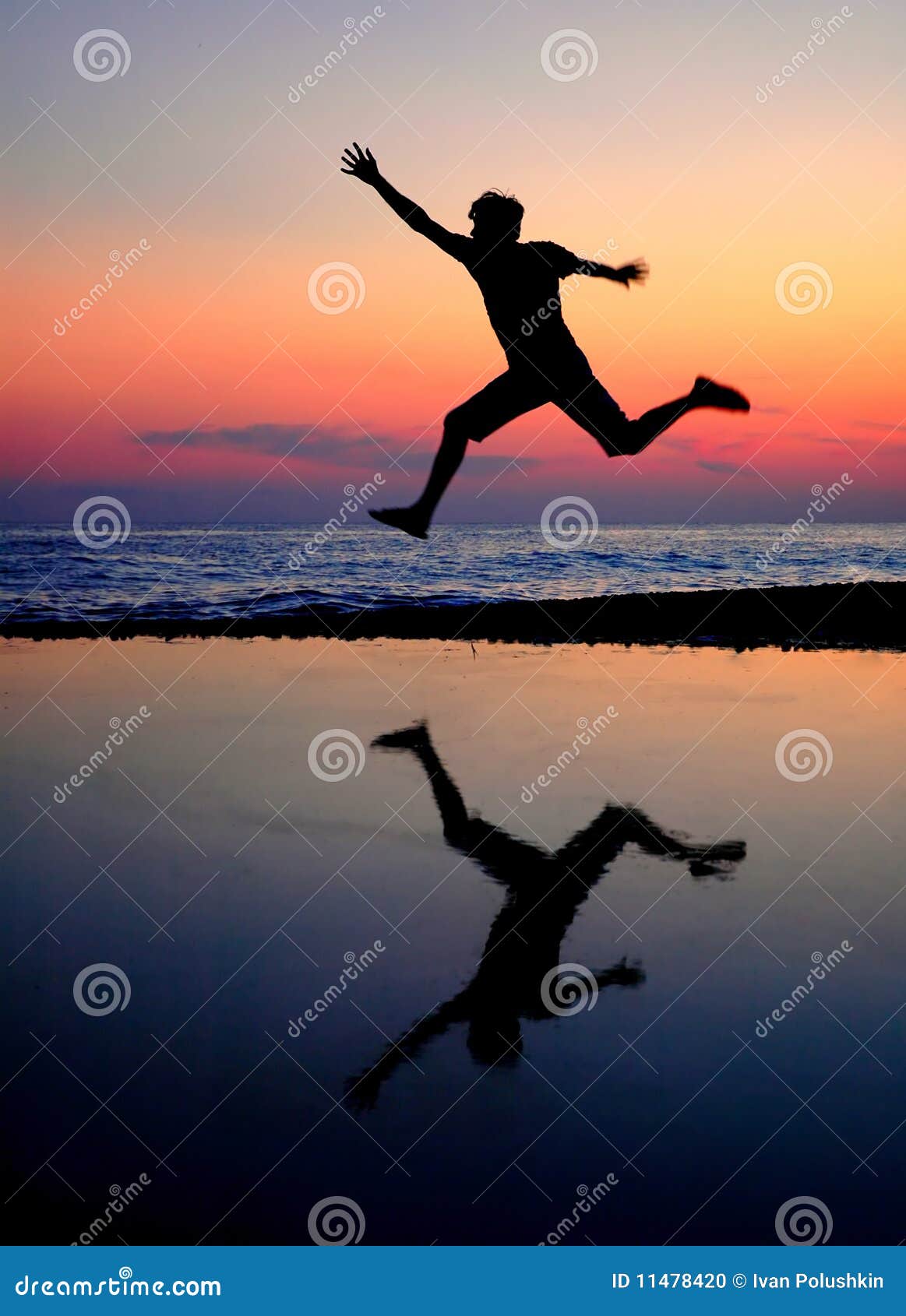 De Springende Mensen Van Het Silhouet Stock Foto - Image of leven ...