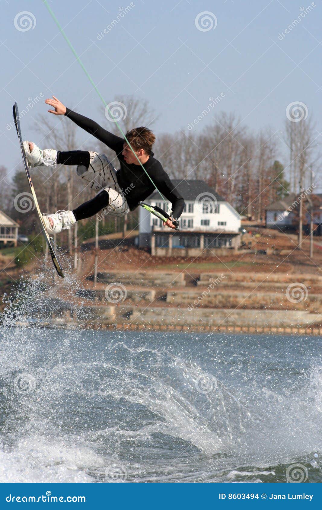 De Sprong van Wakeboard stock foto. Image of atletisch - 8603494