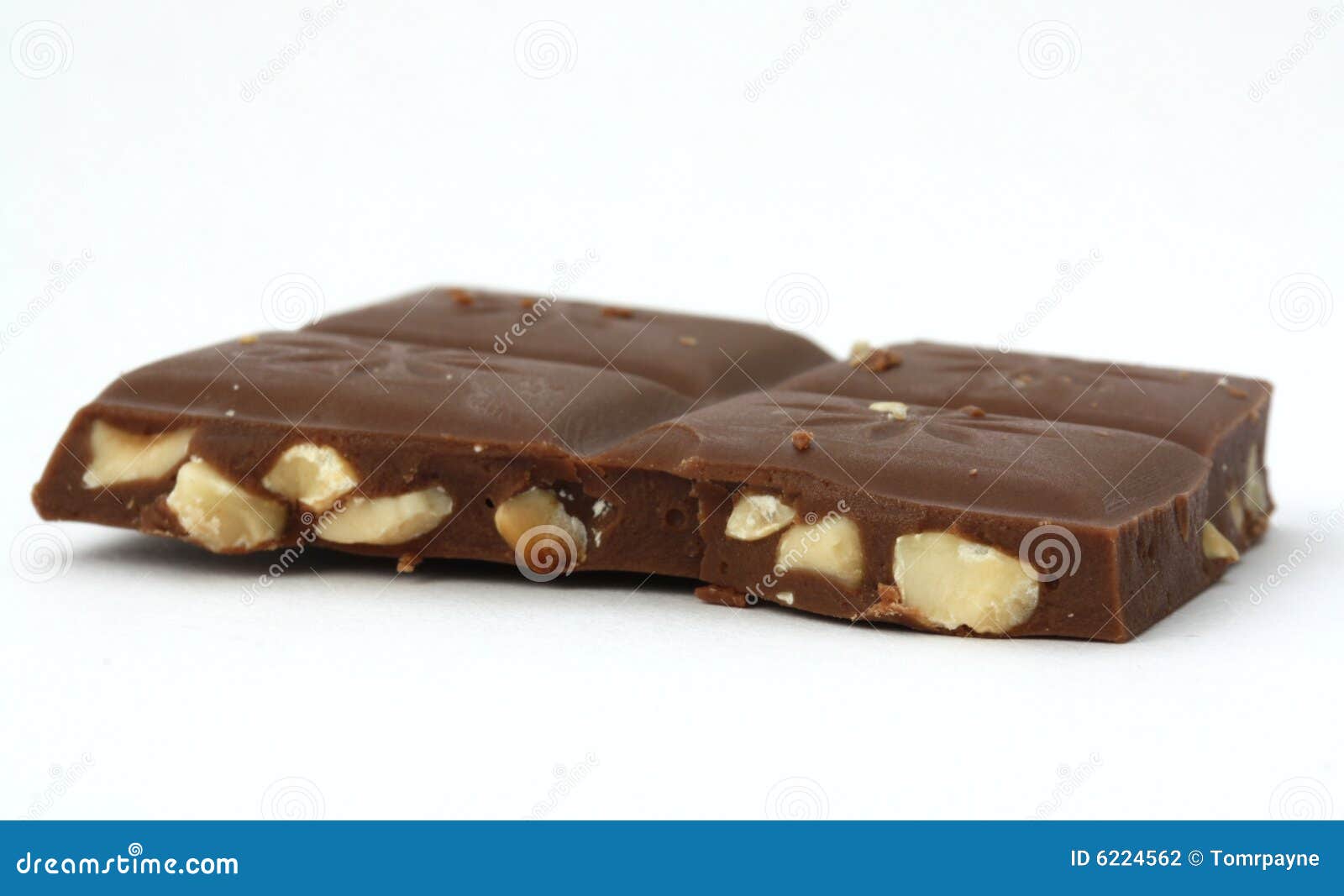 De Staaf Van De Chocolade En Van De Amandel Stock Foto - Image of ...