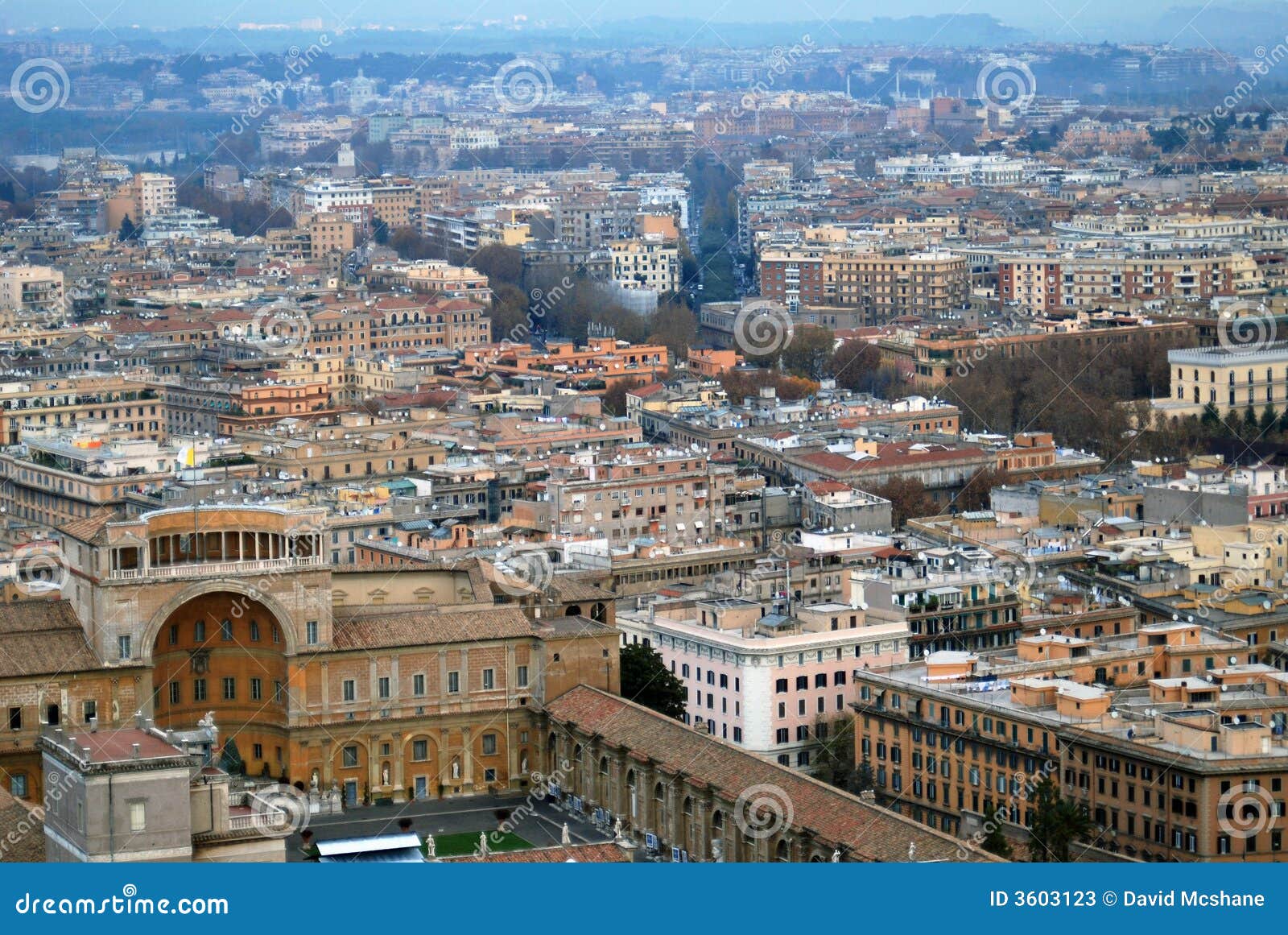 De Stad Rome Italië Van Vatikaan Stock Afbeelding - Image of ...