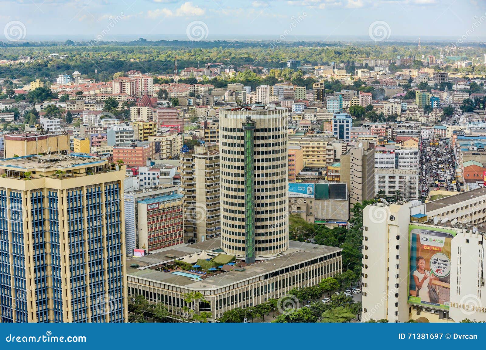 De stad van Nairobi, Kenia redactionele fotografie. Image of ligplaats ...