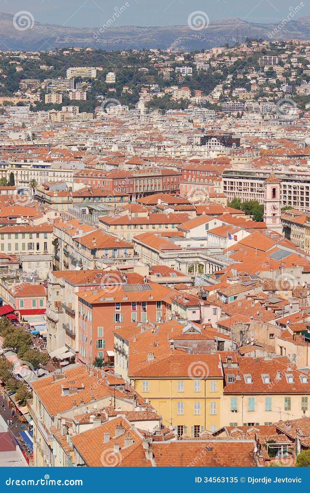 De Stad Van Nice, Frankrijk Stock Afbeelding - Image of gebouwen ...