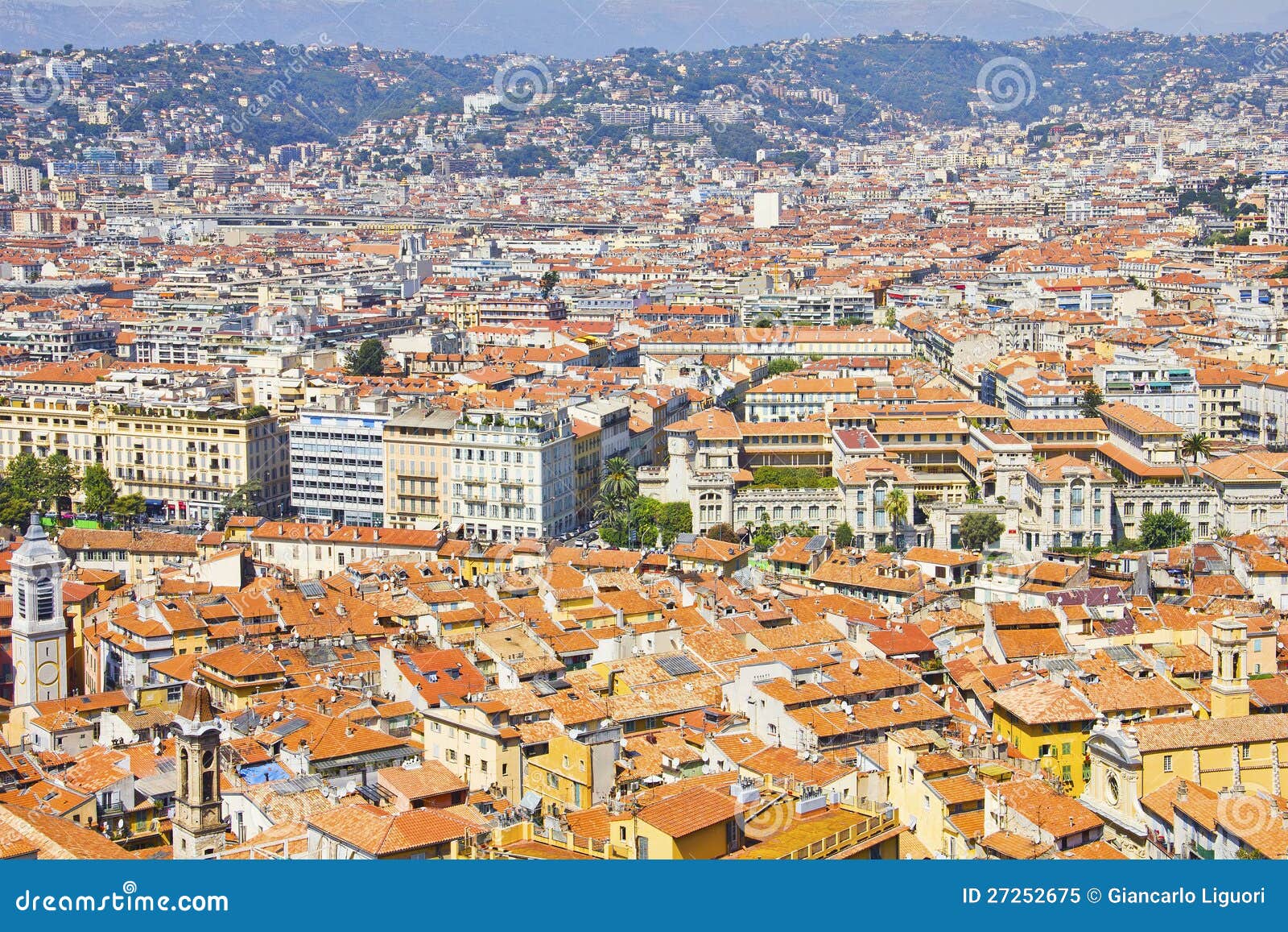 De Stad Van Nice, Zuiden Van Frankrijk Stock Afbeelding - Image of ...