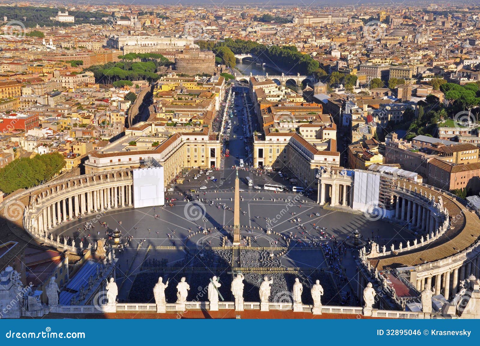 De Stad van Rome, Vatikaan stock foto. Image of panoramisch - 32895046