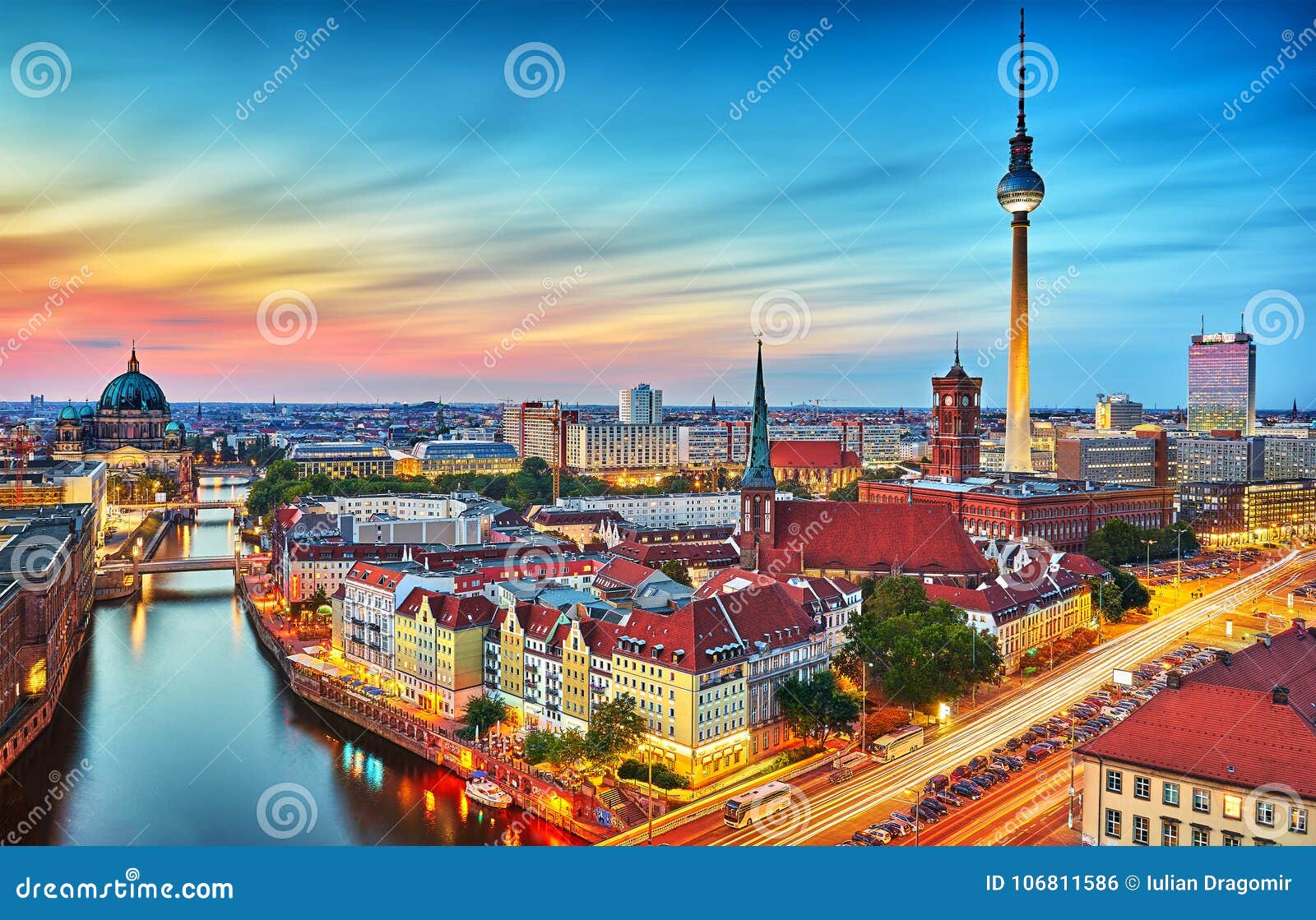 De Stadshorizon Van Berlijn Redactionele Foto - Image of duitsland ...