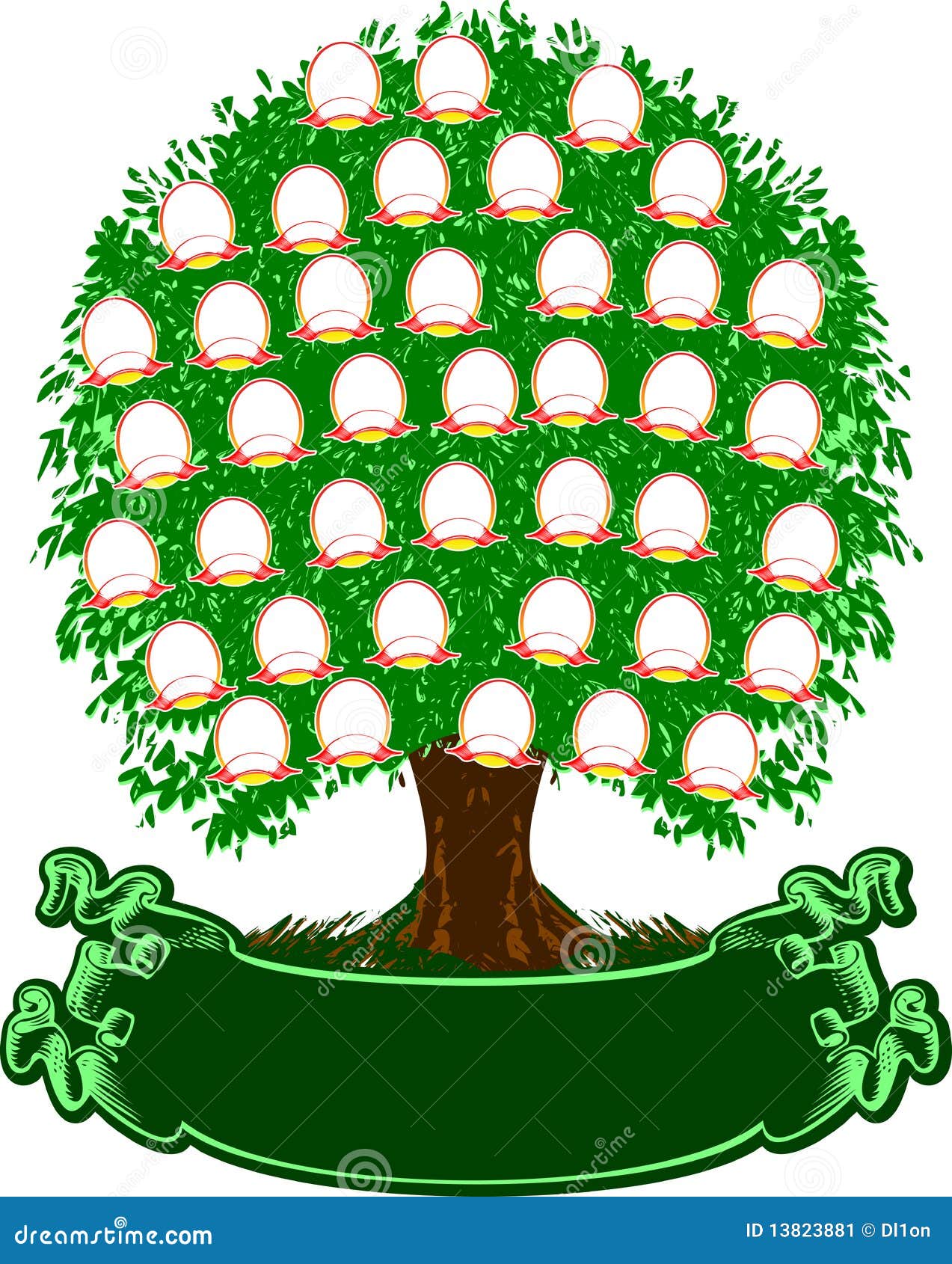 De Stamboom van de kleur. vector illustratie. Illustration of geel ...