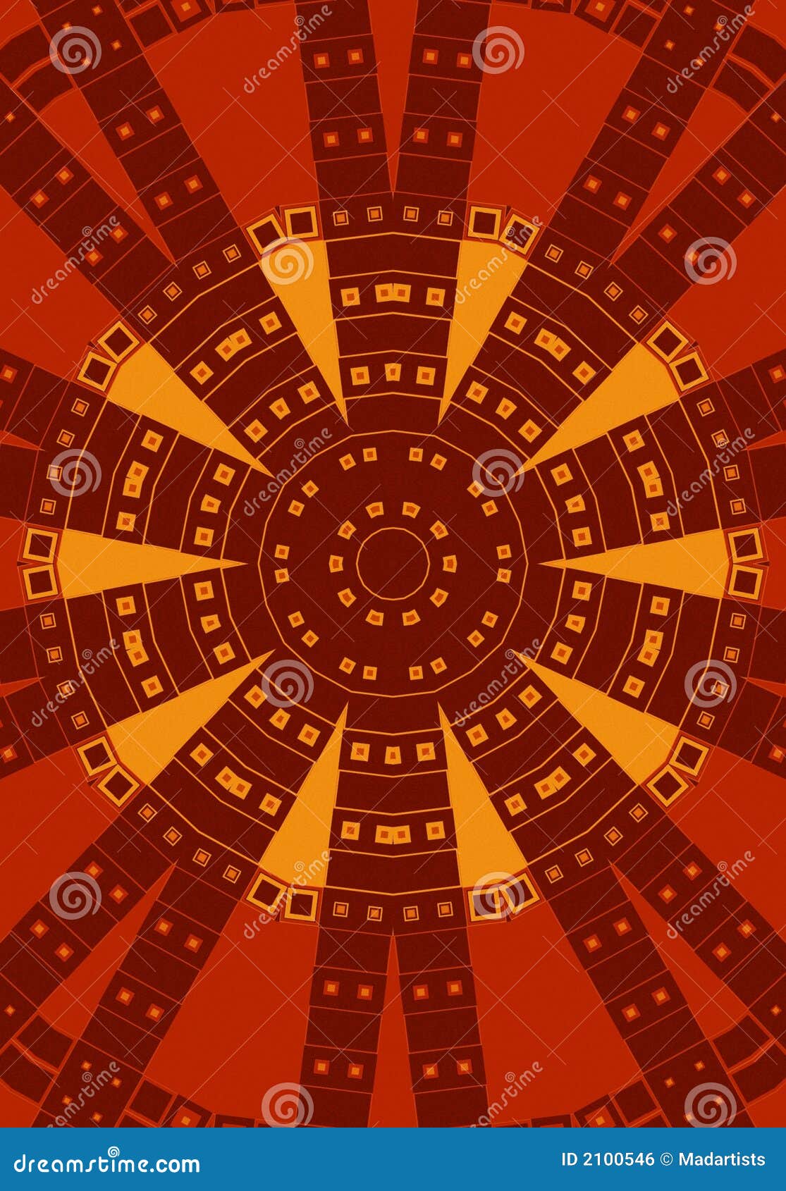 De Stammen Cirkel Van Het Patroon in Rood Stock Illustratie ...