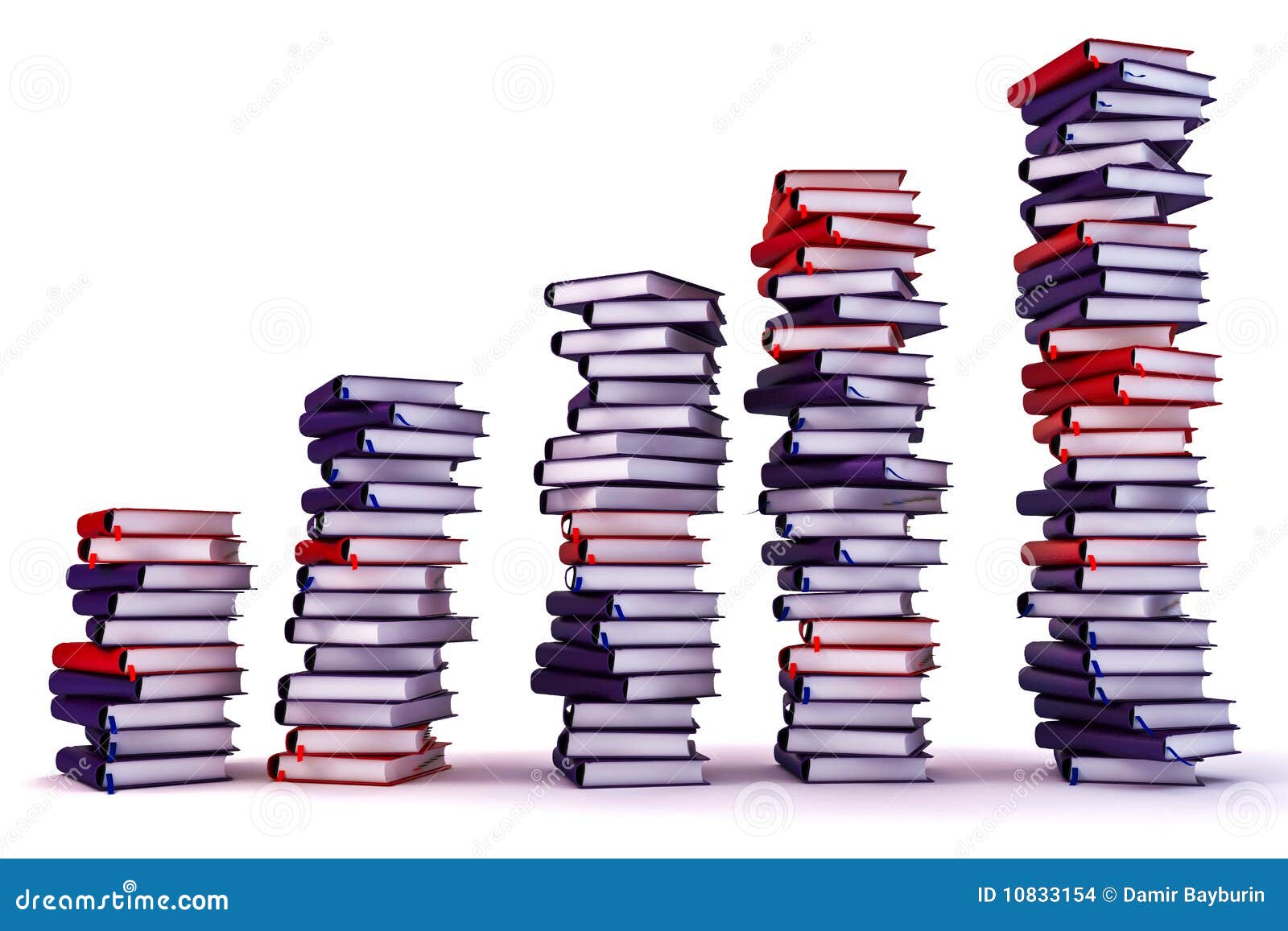 De Stapels Van De Groei Van Archiefbindmiddelen Stock Illustratie ...