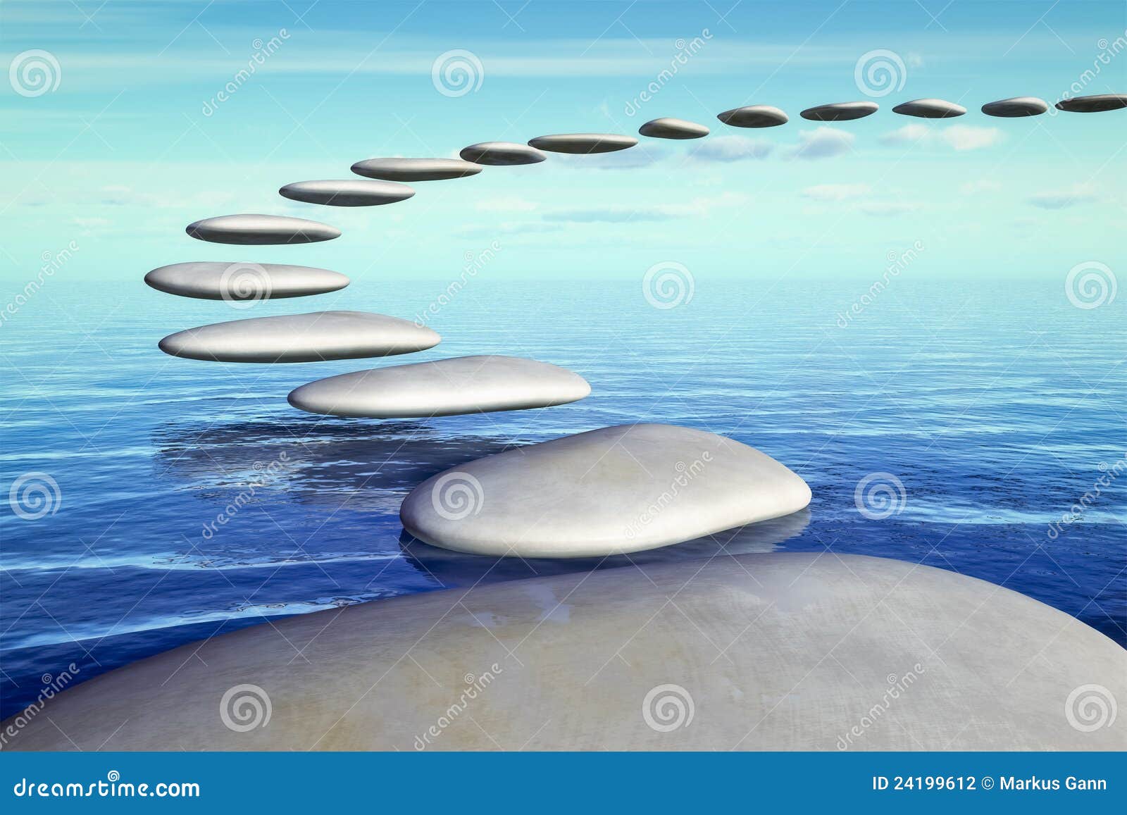 De Stenen Van De Stap Op Lucht Stock Illustratie - Illustration of ...