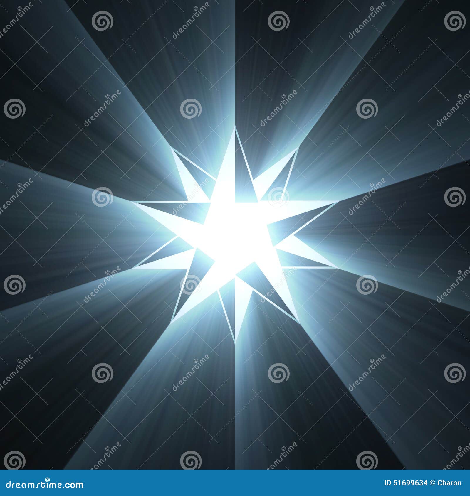 De Ster Lichte Gloed Van Het Acht Puntkompas Stock Illustratie ...