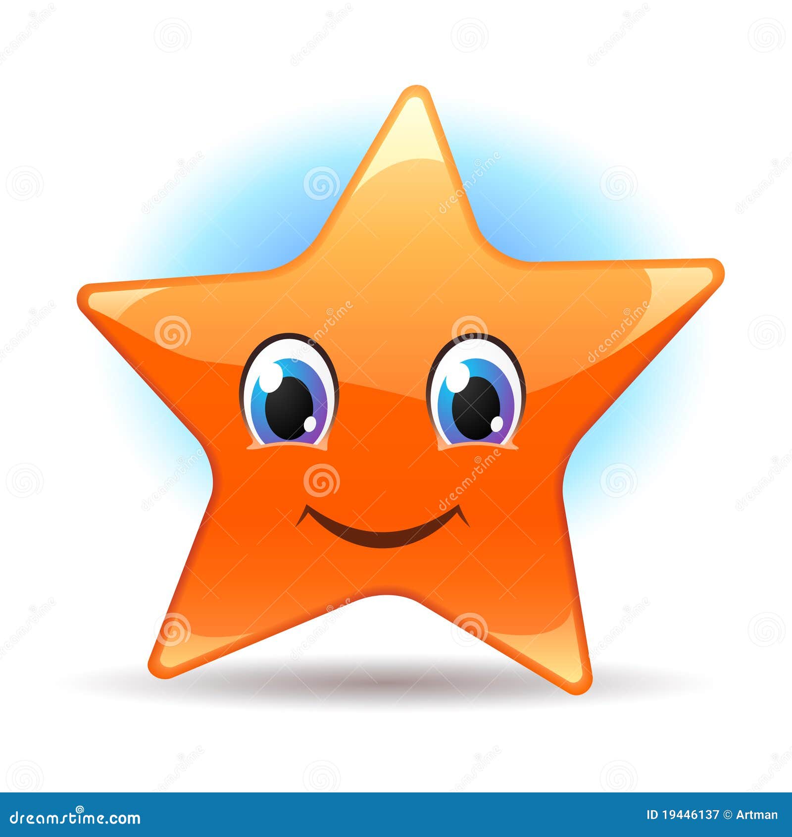 De ster van Smiley vector illustratie. Illustration of vijf - 19446137