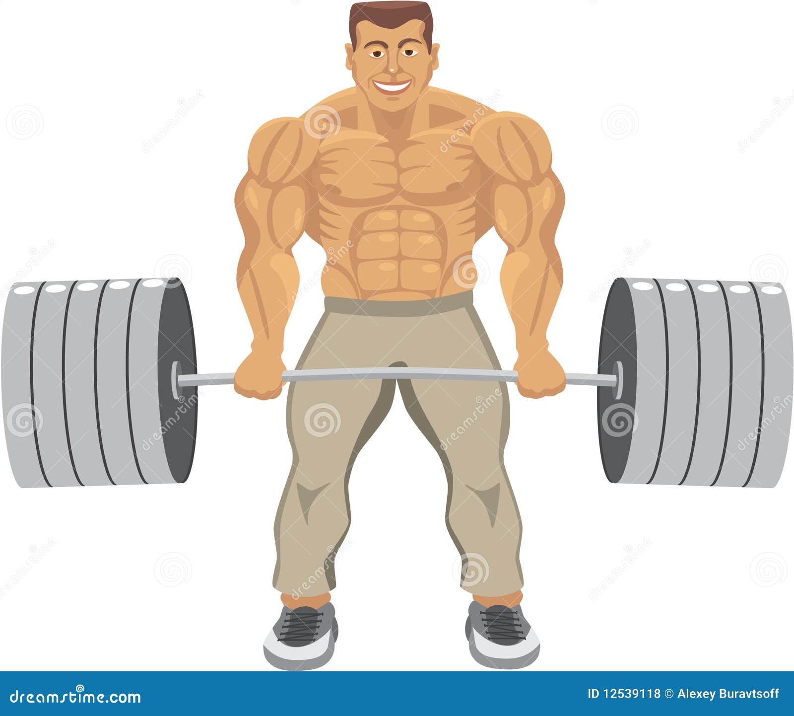 De sterke man vector illustratie. Illustration of gezondheid - 12539118