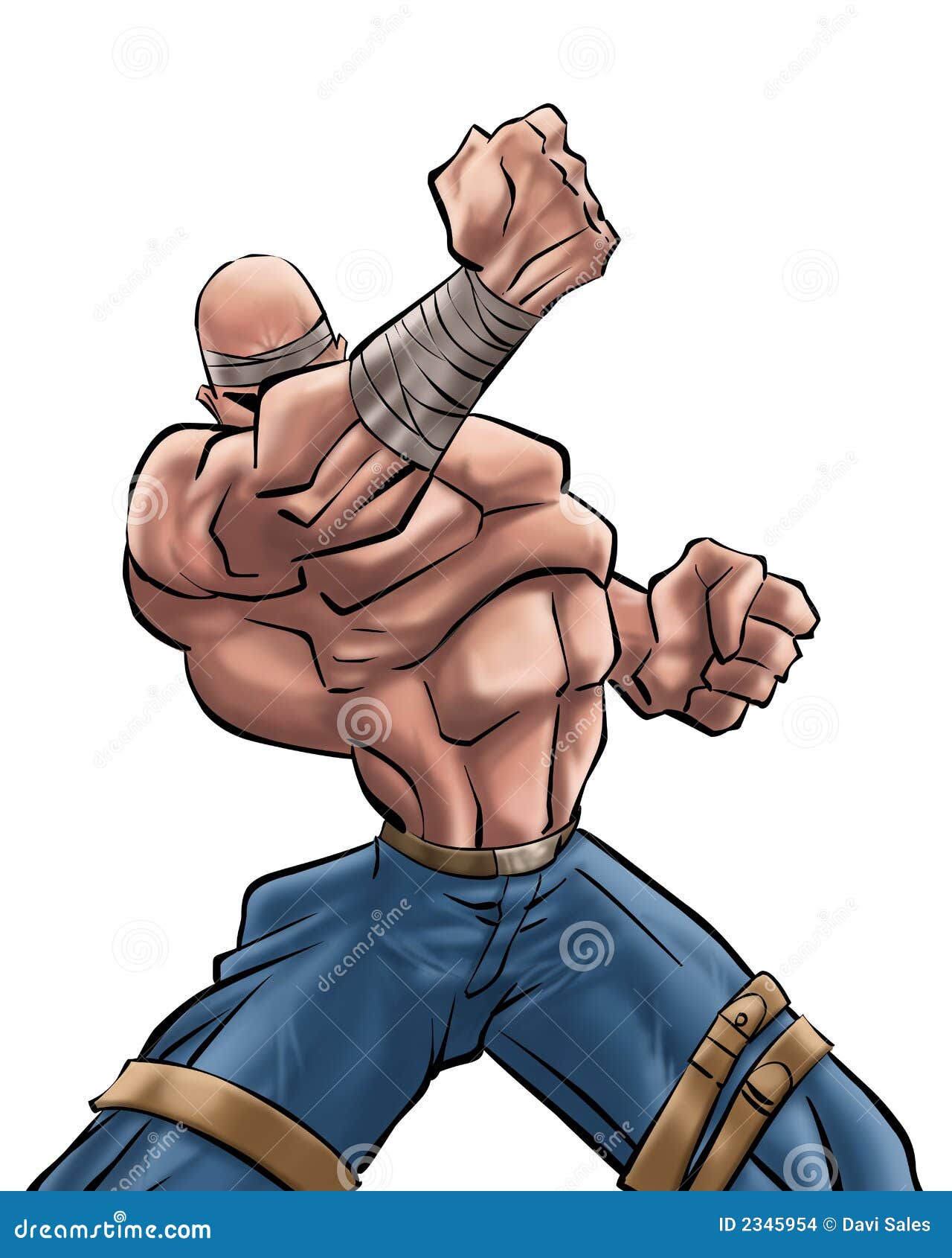 De sterke man stock illustratie. Illustration of verband - 2345954