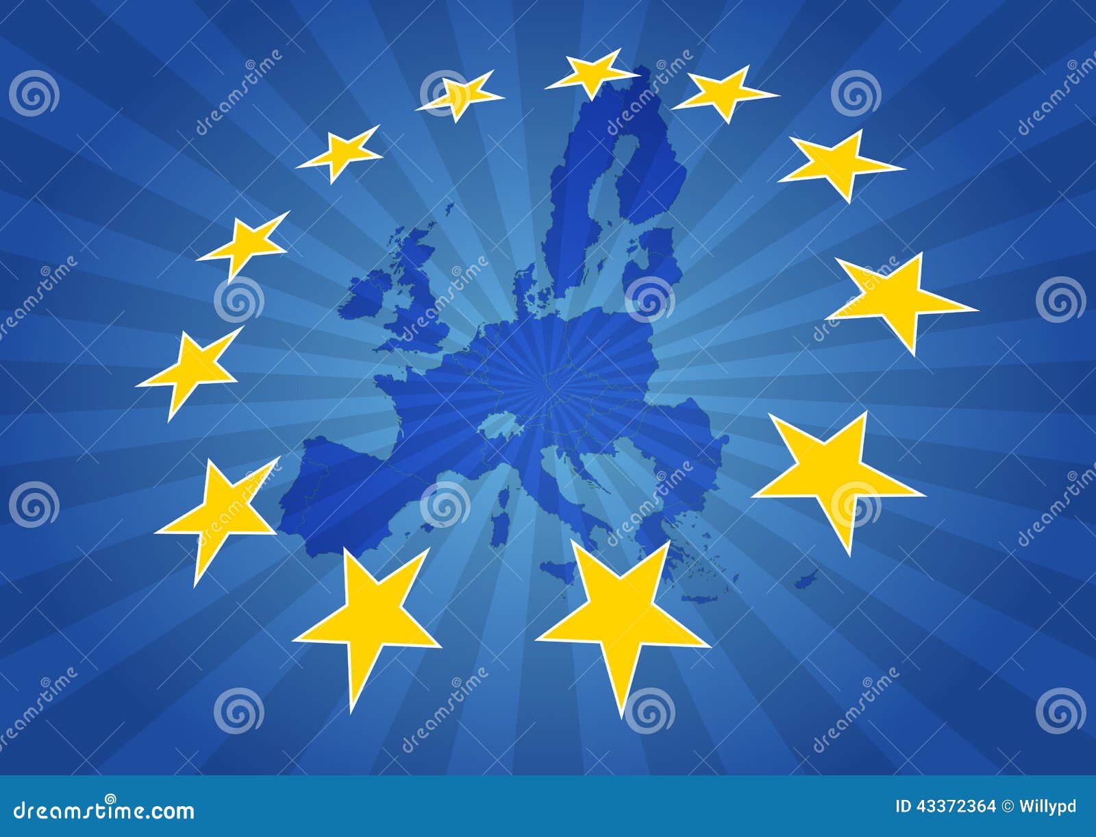 De sterren van Europa stock illustratie. Illustration of ierland - 43372364