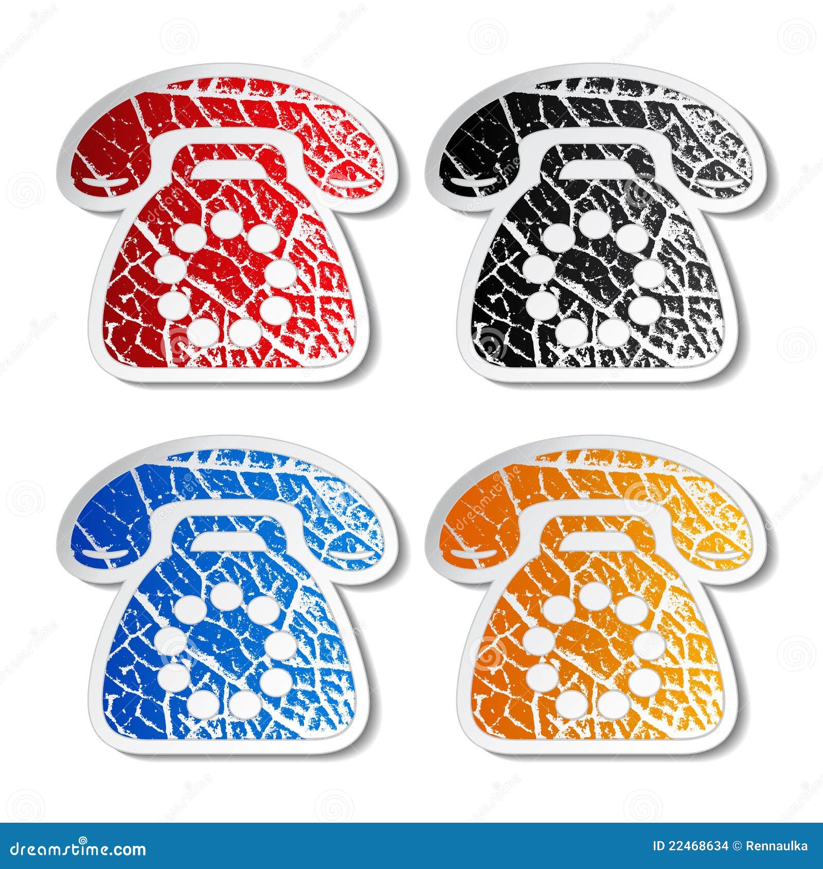 De Stickers Van De Telefoon Vector Illustratie - Illustration of vraag ...