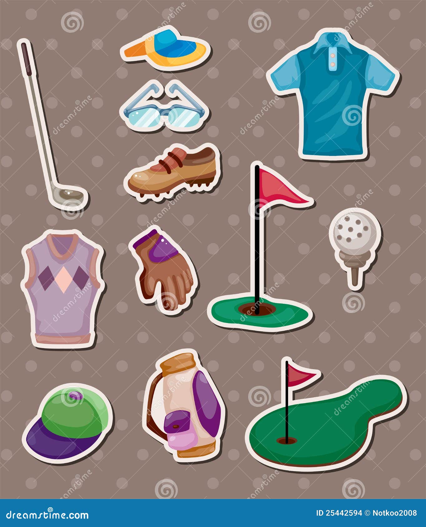 De stickers van het golf vector illustratie. Illustration of inzameling ...