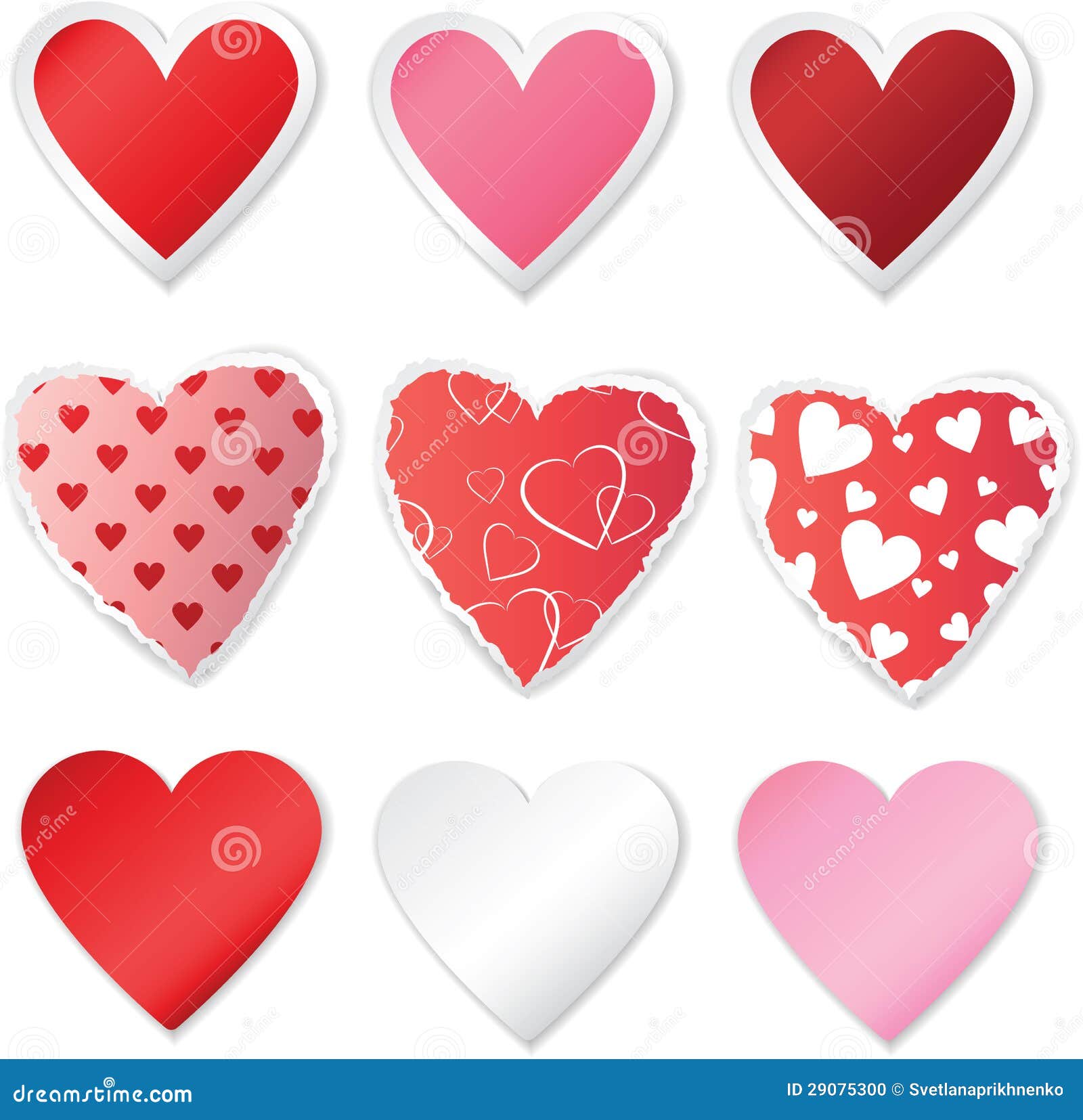 De stickers van het hart vector illustratie. Illustration of cadeau ...