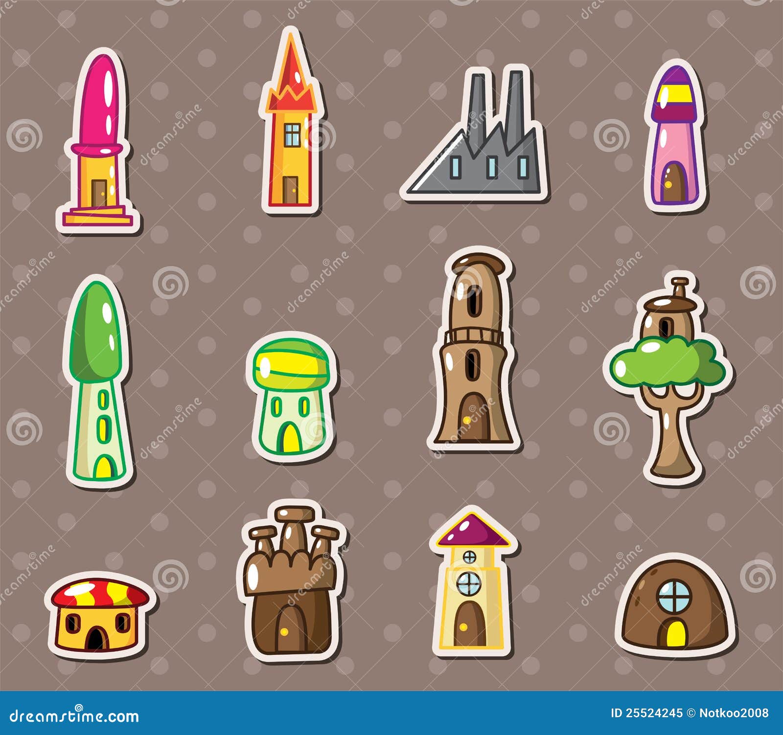 De stickers van het huis vector illustratie. Illustration of deur ...