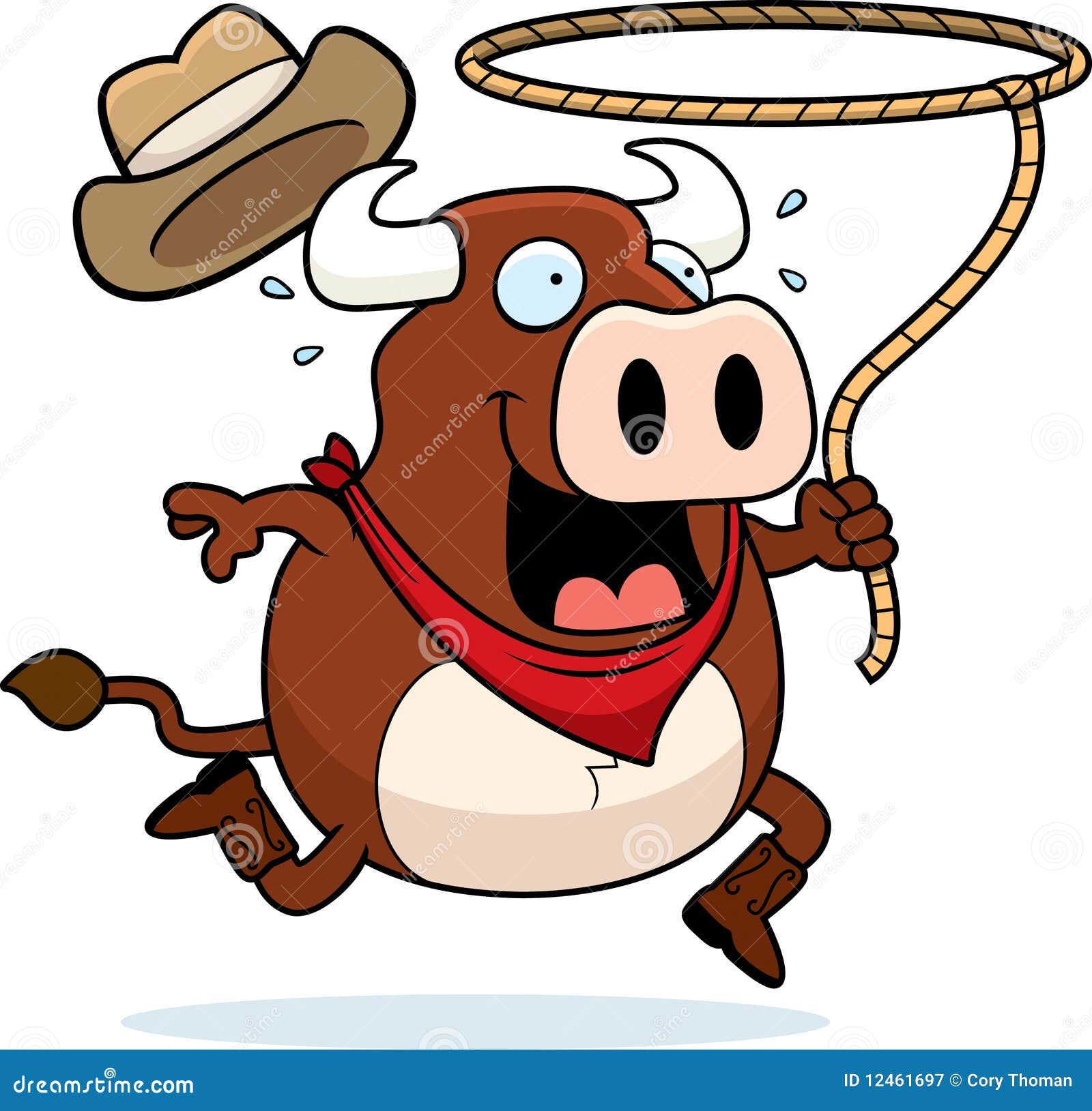 De Stier van de rodeo vector illustratie. Illustration of stier - 12461697