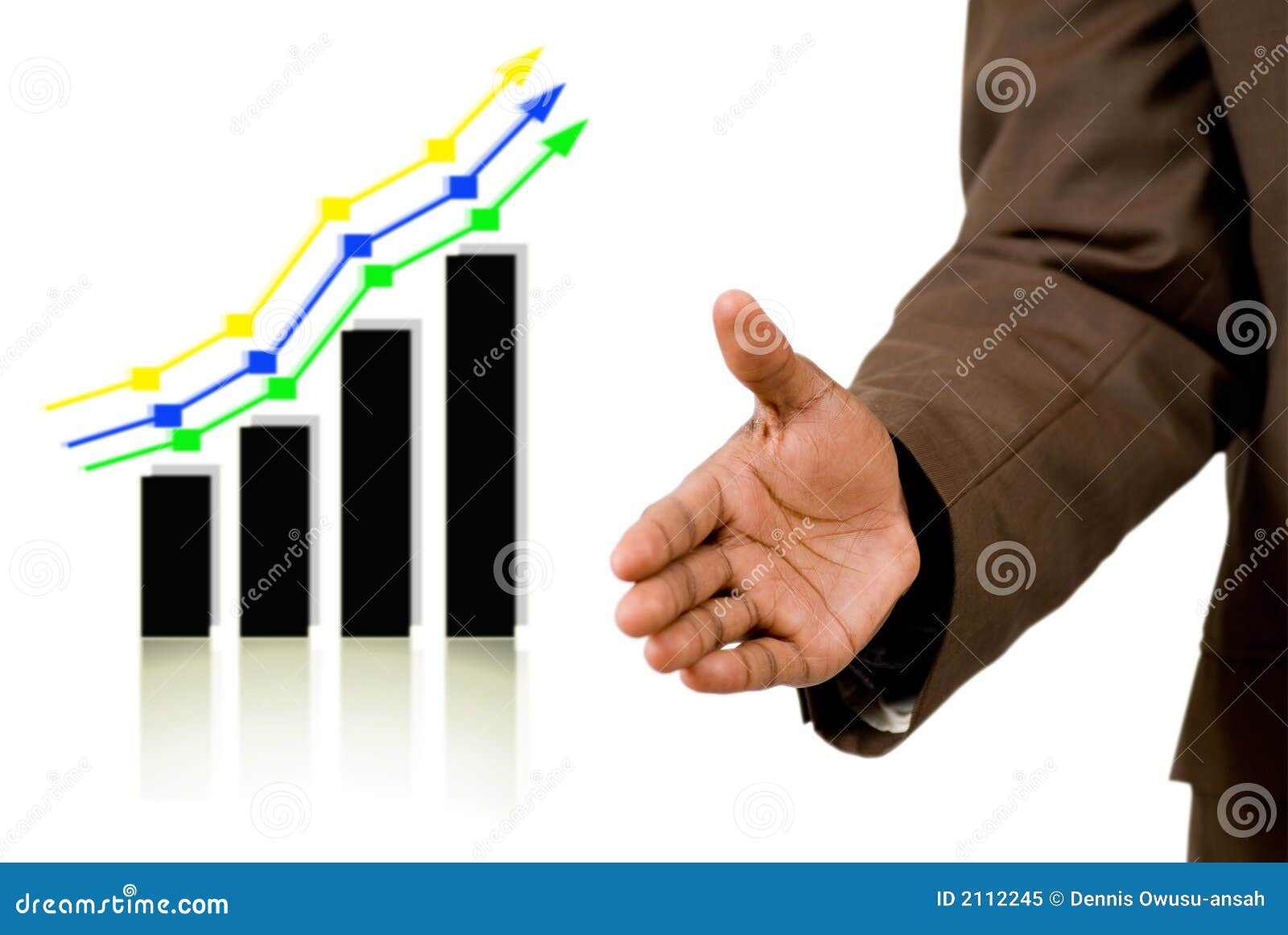 De Stijging Van De Handdruk Stock Afbeelding - Image of verkoop, geld ...