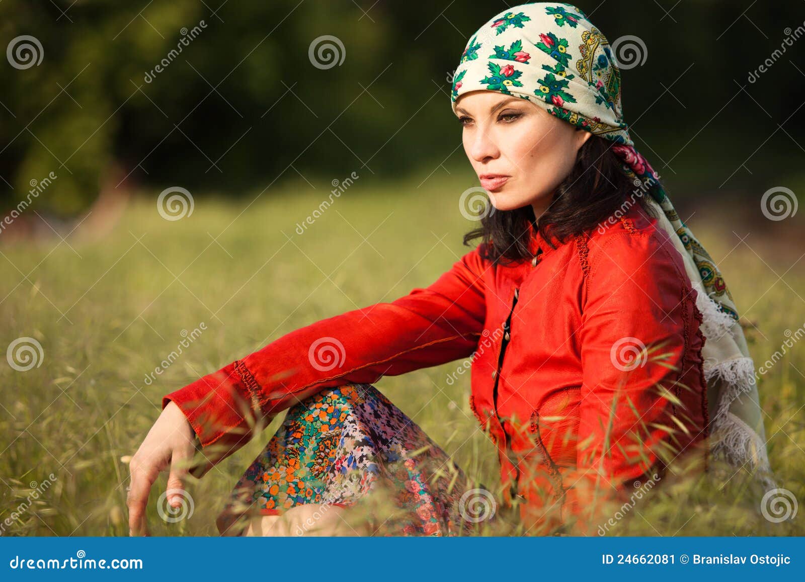 De stijl van de zigeuner stock afbeelding. Image of kleren - 24662081