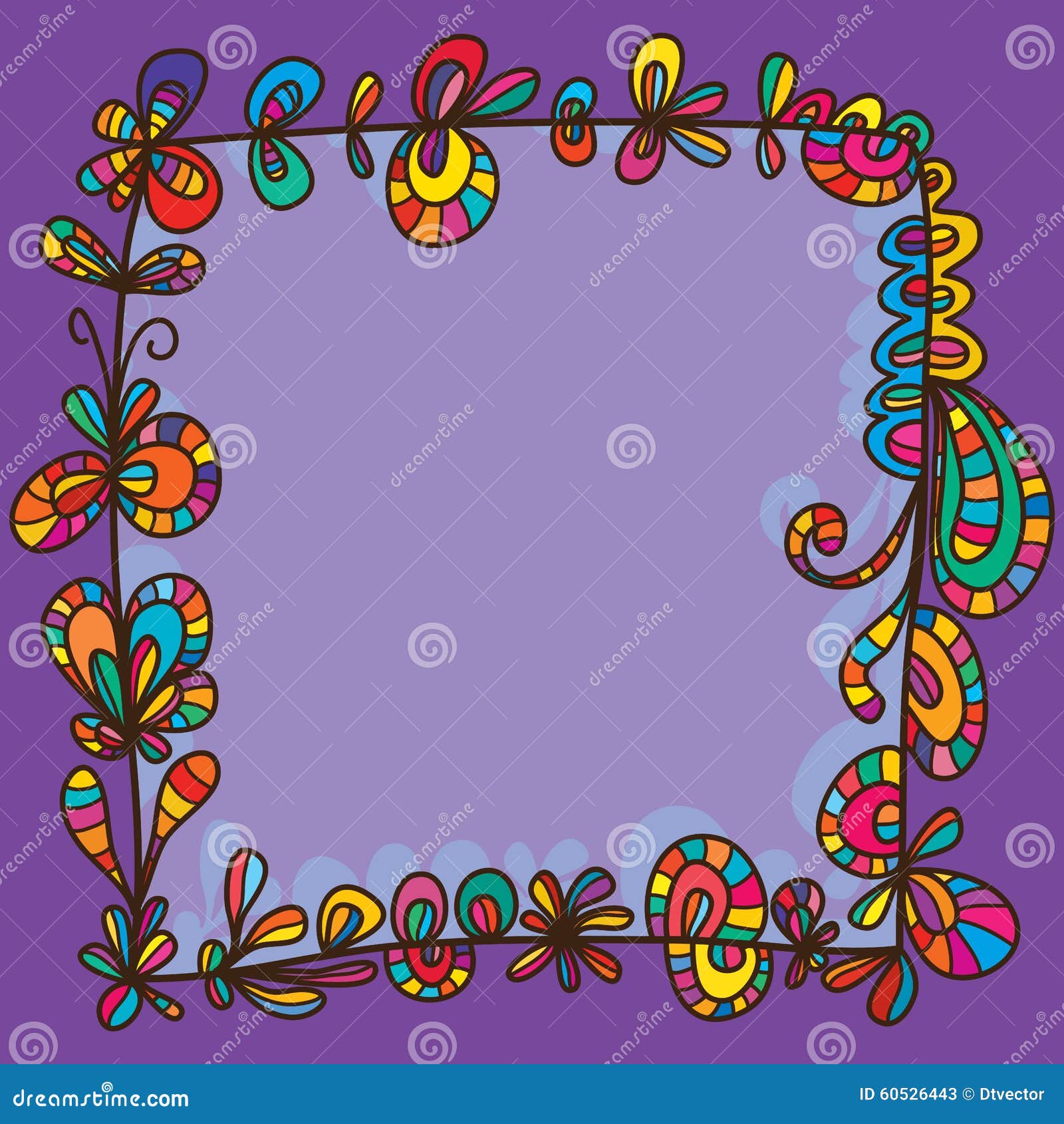 De Stijlmalplaatje Van De Kader Vierkant Tekening Vector Illustratie ...