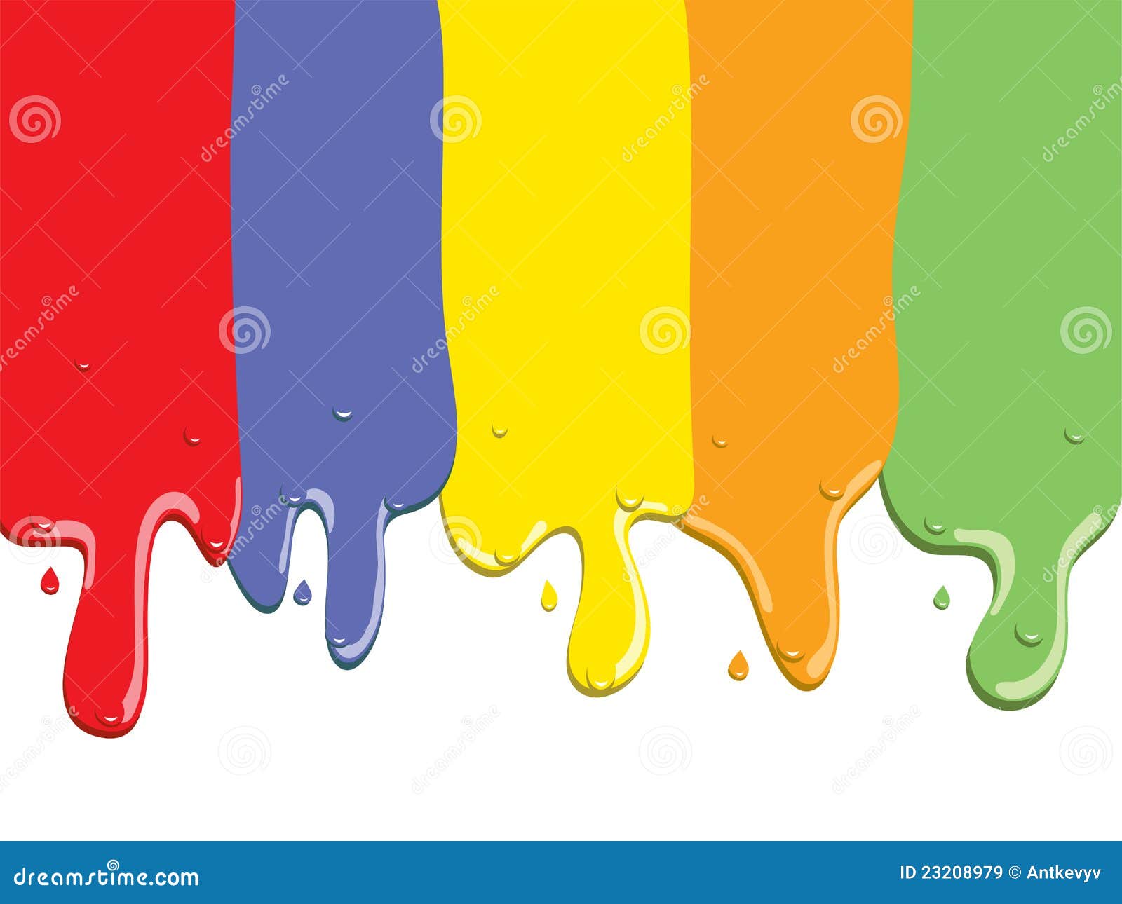 De Strepen Die Van De Verf Met Dalingen Stromen Vector Illustratie ...