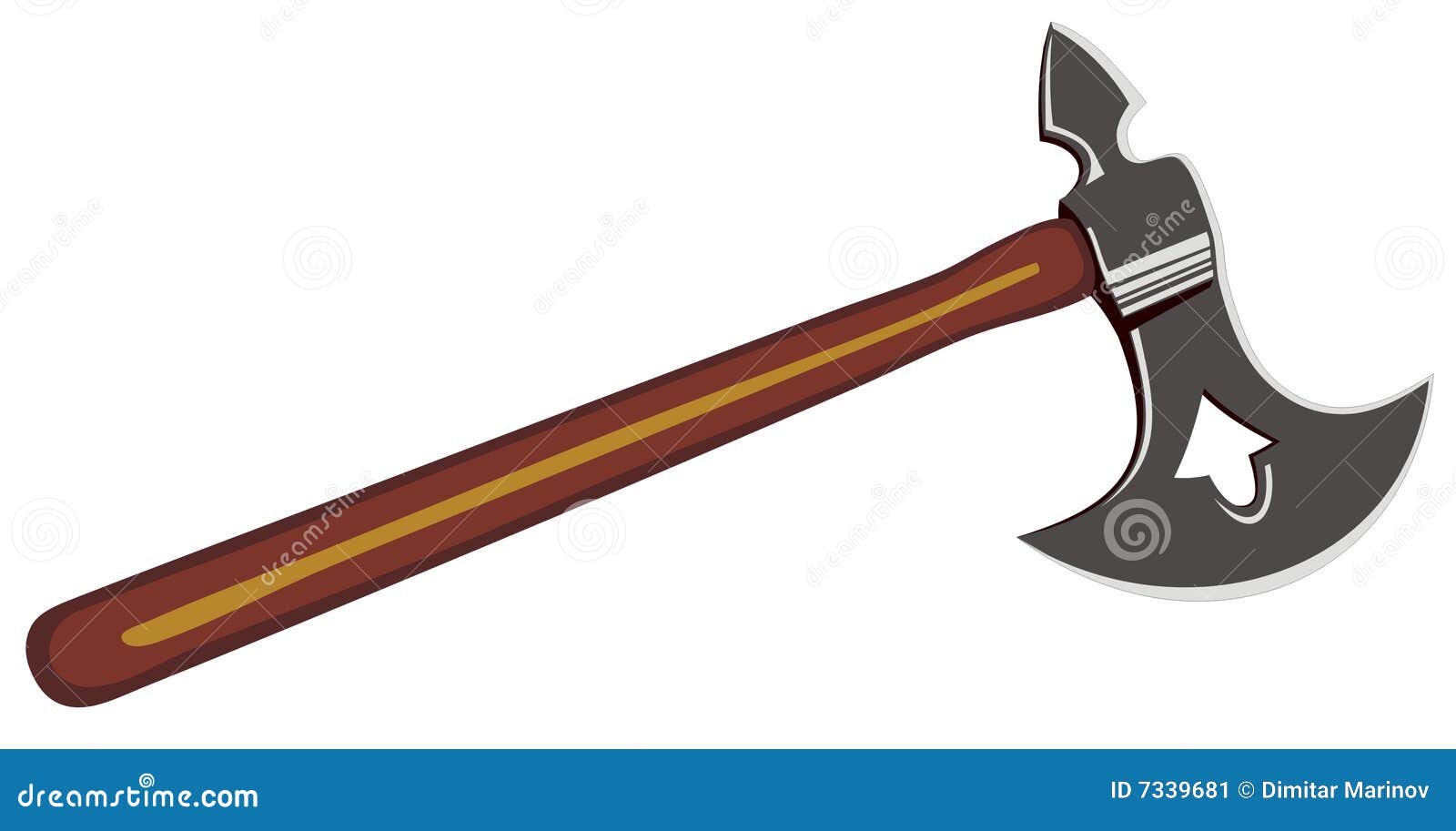 De strijdbijl van Viking vector illustratie. Illustration of koude ...