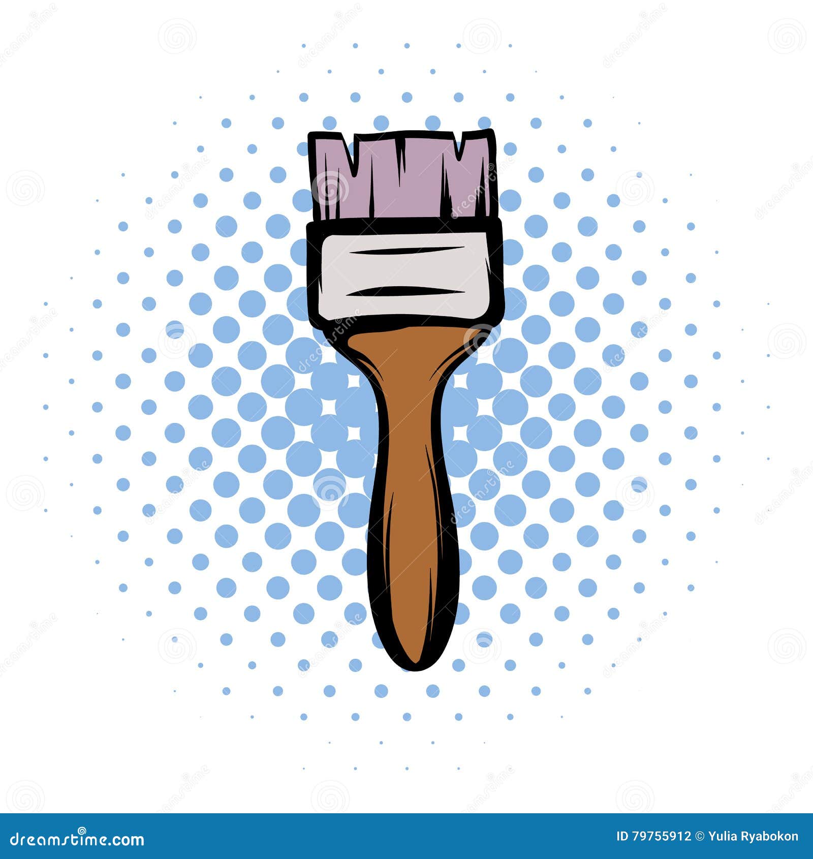 De Strippaginapictogram Van De Verfborstel Vector Illustratie ...