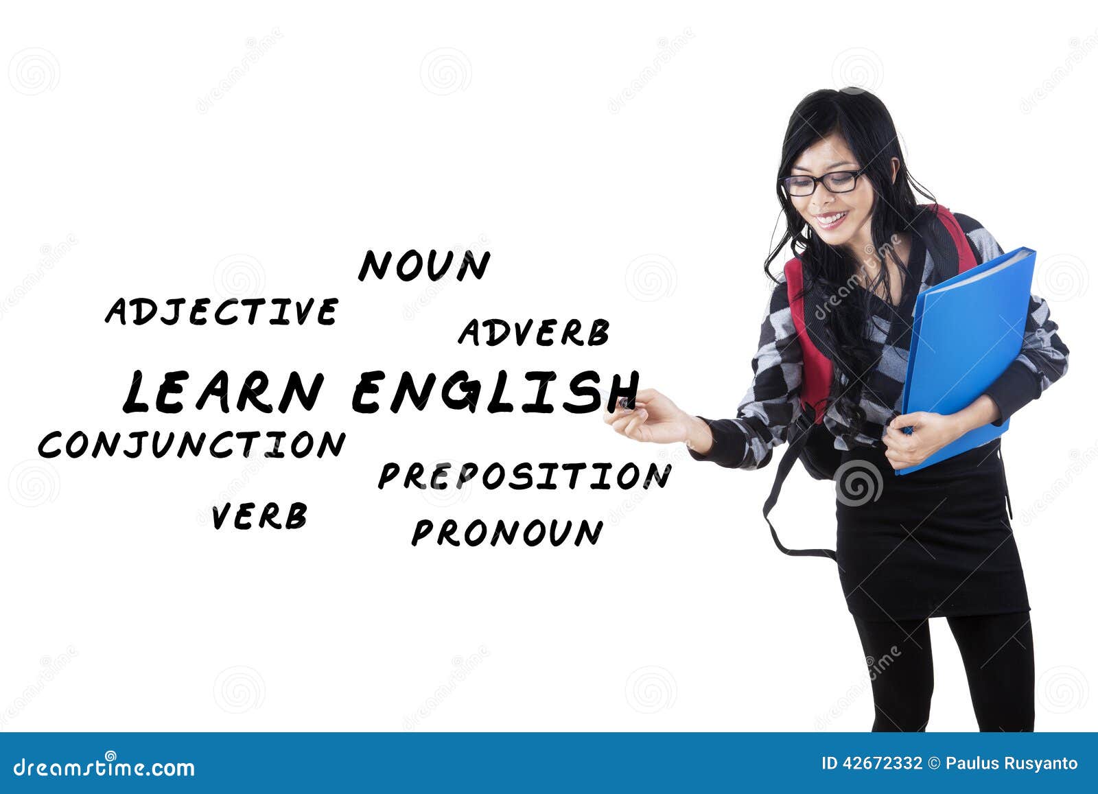 De Student Schrijft Engelse Les Stock Foto - Image of basis, omslag ...