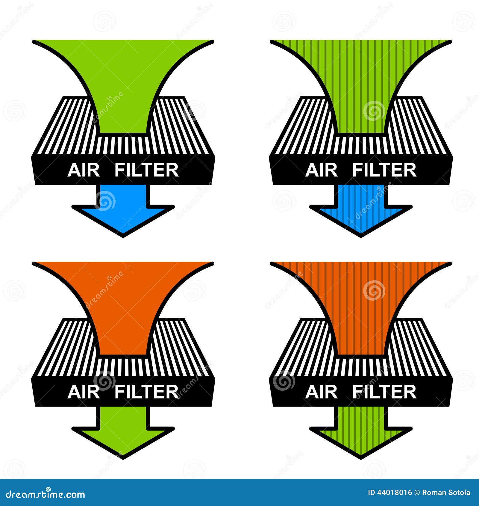 De Symbolen Van De Luchtfilter Vector Illustratie - Illustration of ...