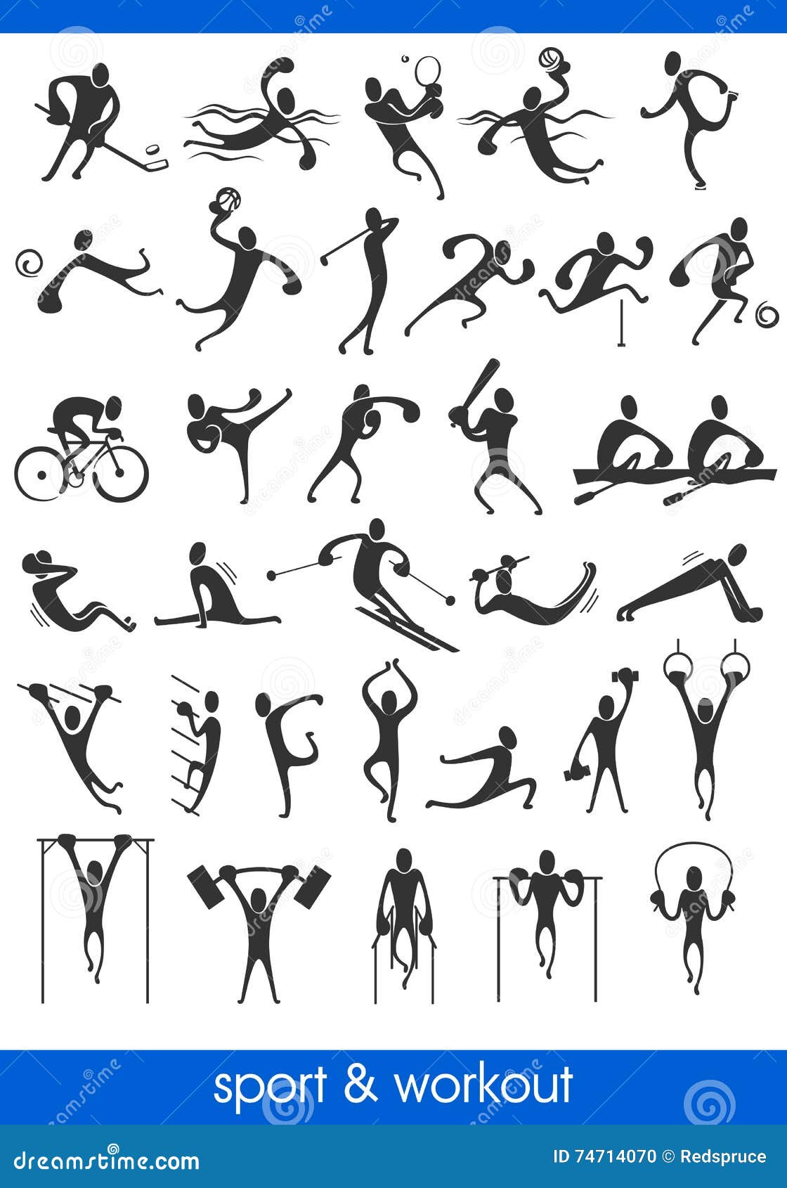 De Symbolen Van De Sportenmens Vector Illustratie - Illustration of ...