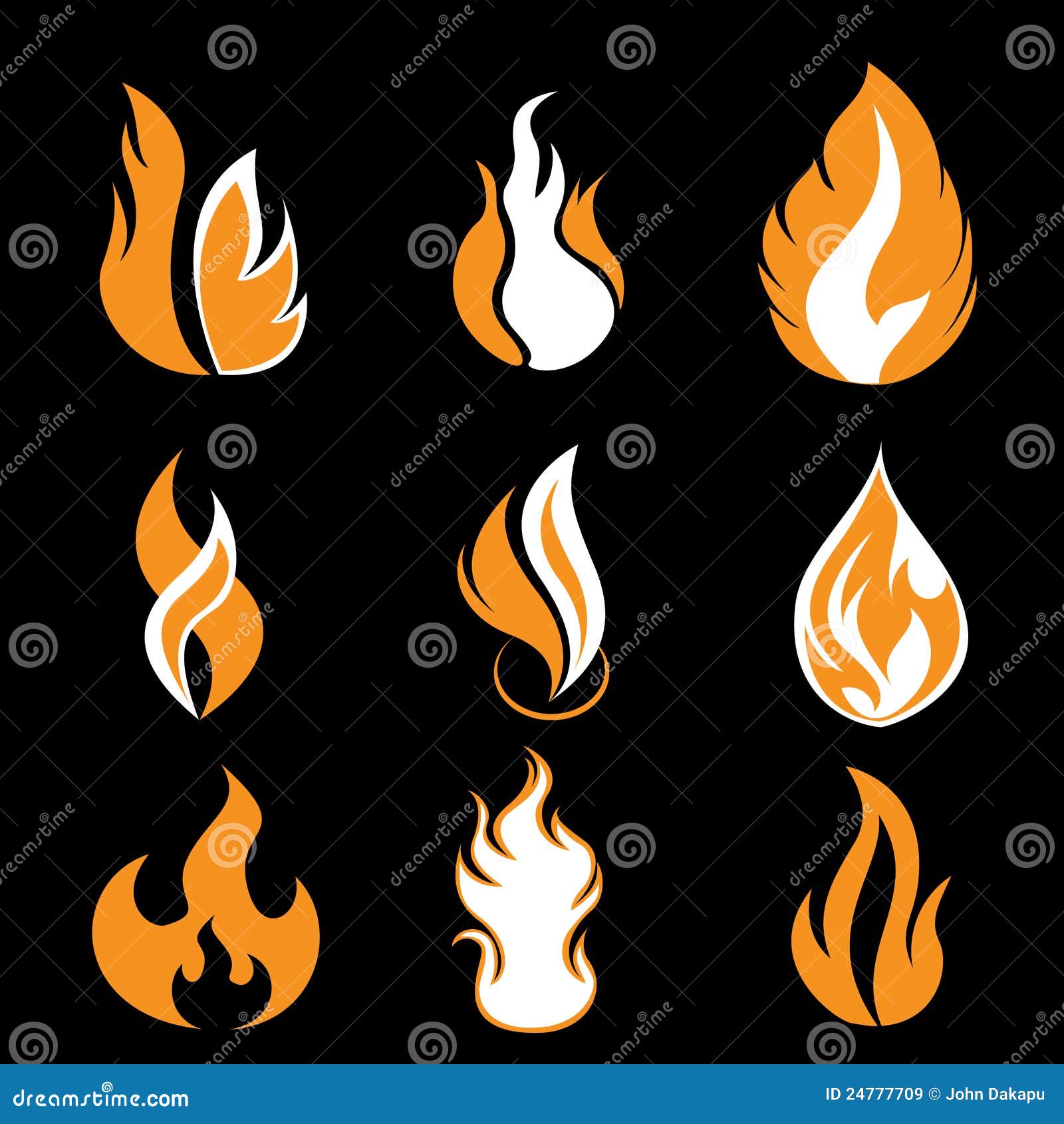 De symbolen van de vlam stock illustratie. Illustration of heet - 24777709