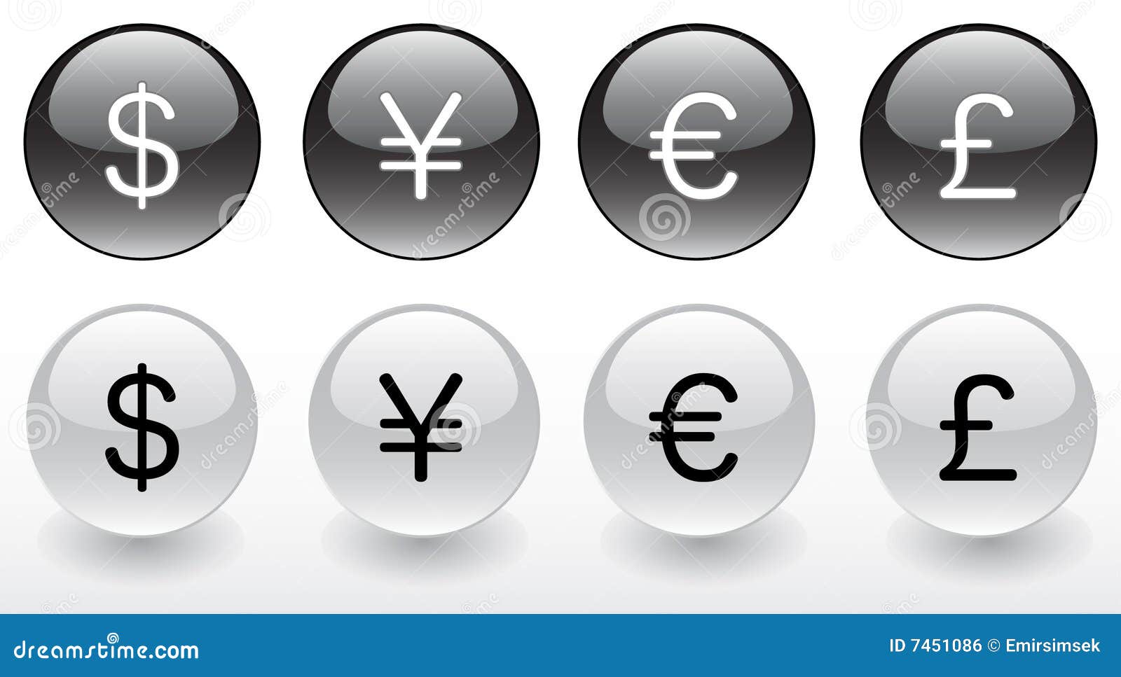 De symbolen van het geld vector illustratie. Illustration of ...