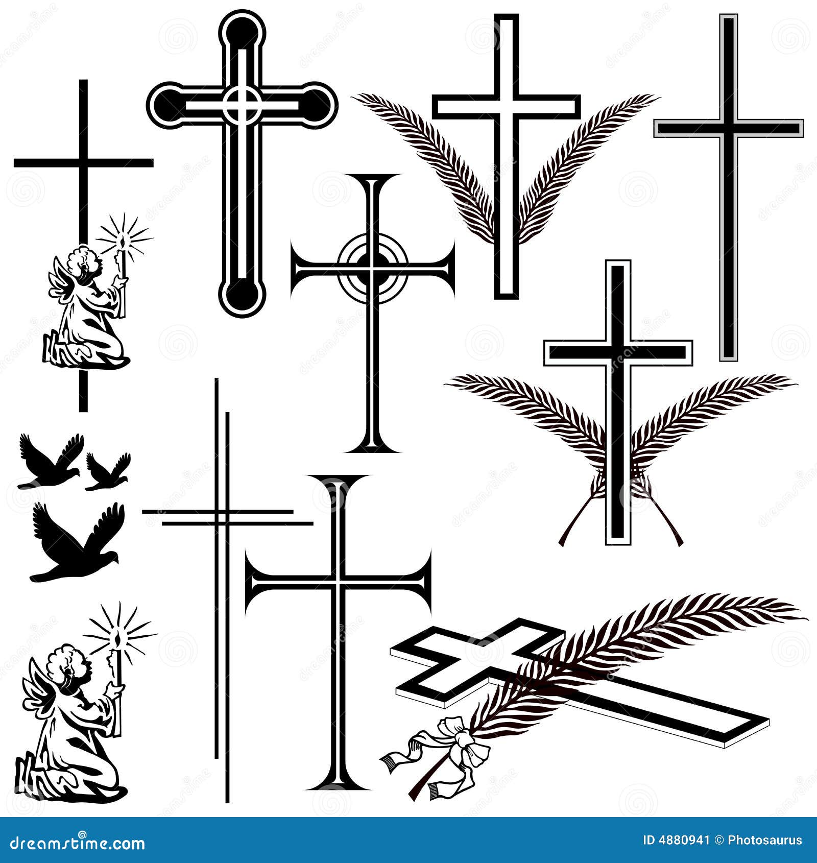 De Symbolen Van Het Overlijdensbericht Vector Illustratie ...