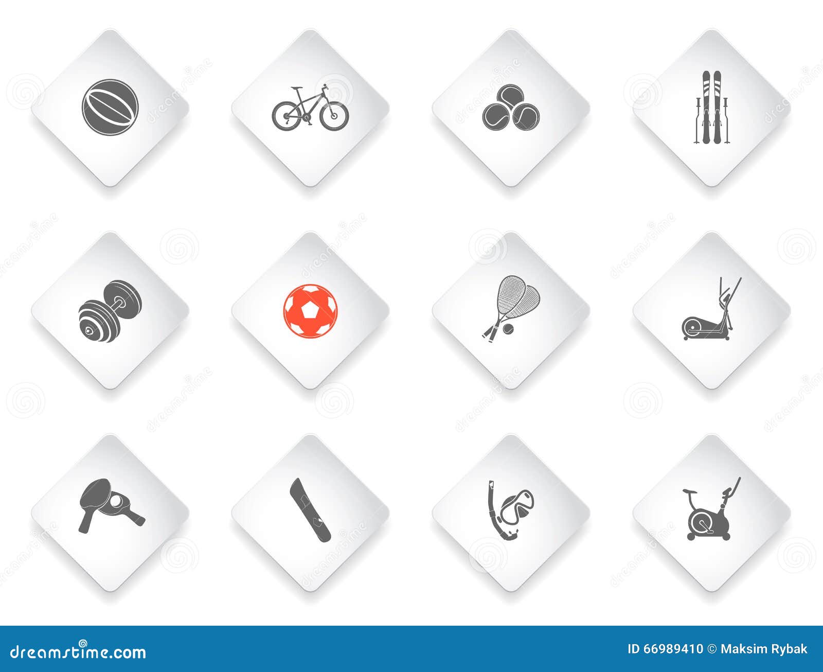 De Symbolen Van Het Sportmateriaal Stock Illustratie - Illustration of ...