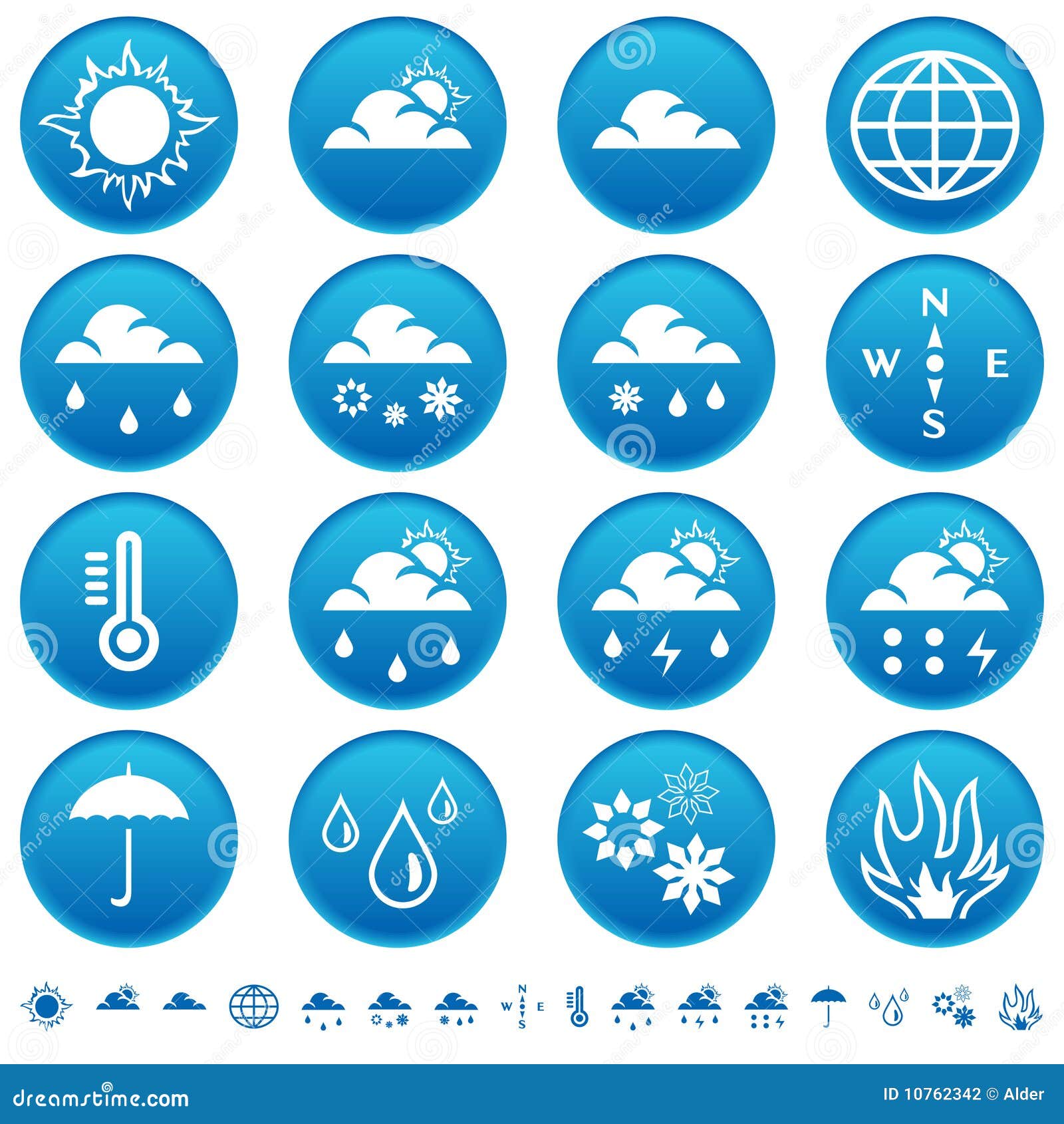 De symbolen van het weer vector illustratie. Illustration of ...
