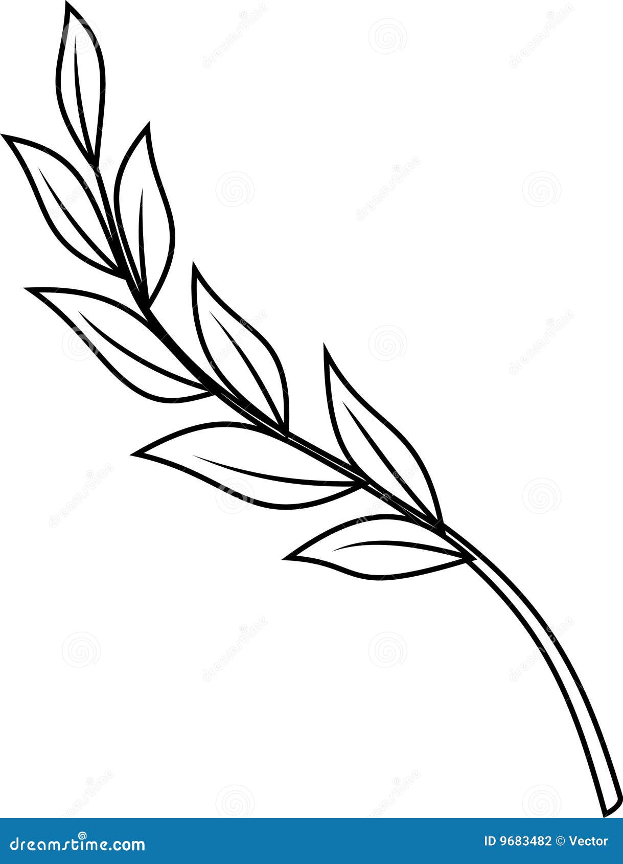De Tak Van De Laurier (Vector) Vector Illustratie - Illustration of ...