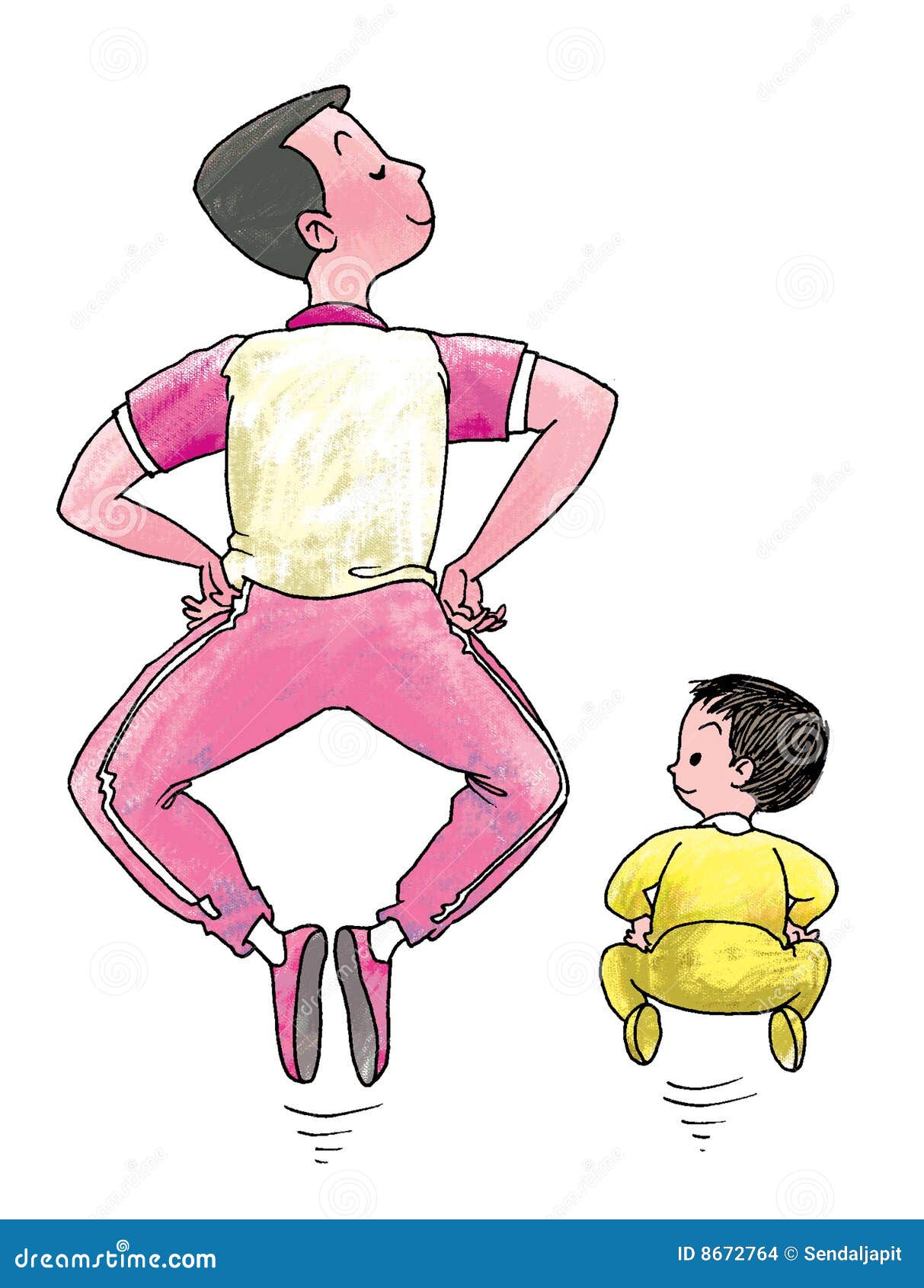 De tal palo tal astilla stock de ilustración. Ilustración de imitador ...