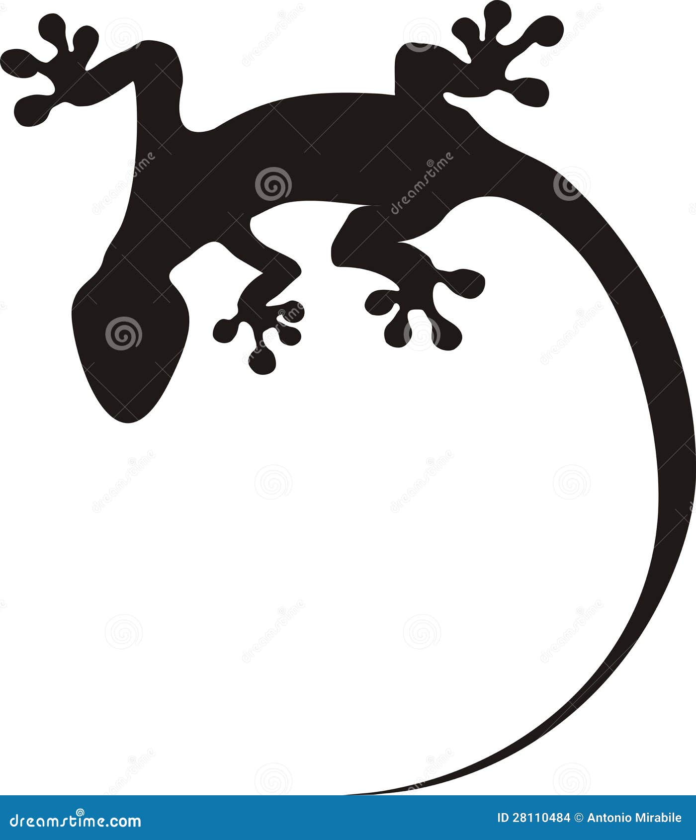 De Tatoegering Van De Gekko Vector Illustratie - Illustration of staart ...